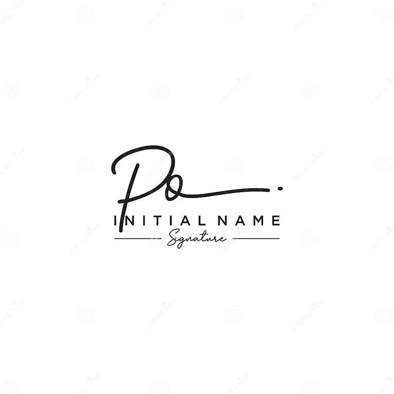Letter PO Signature Logo Template Vector Stock Vector - Illustration of ...