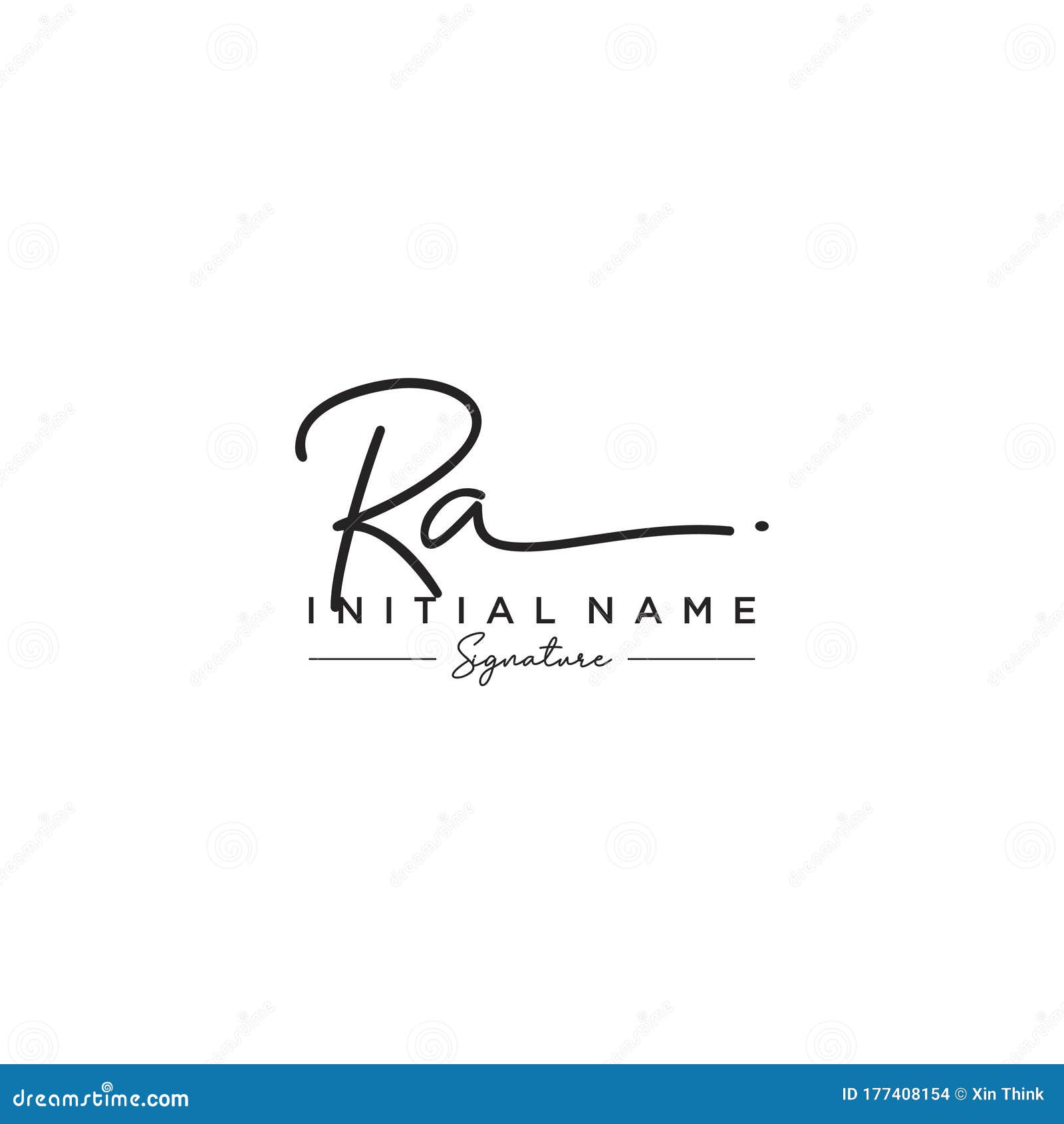 Letter RA Signature Logo Template Vector Stock Vector - Illustration of ...