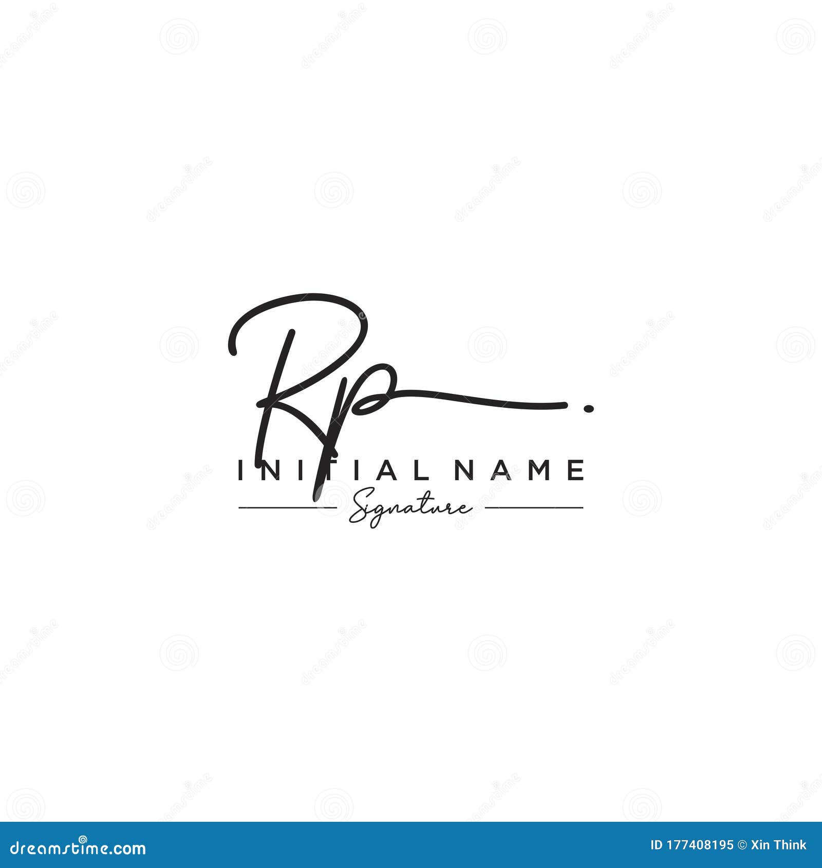 Letter RP Signature Logo Template Vector Stock Vector - Illustration of ...