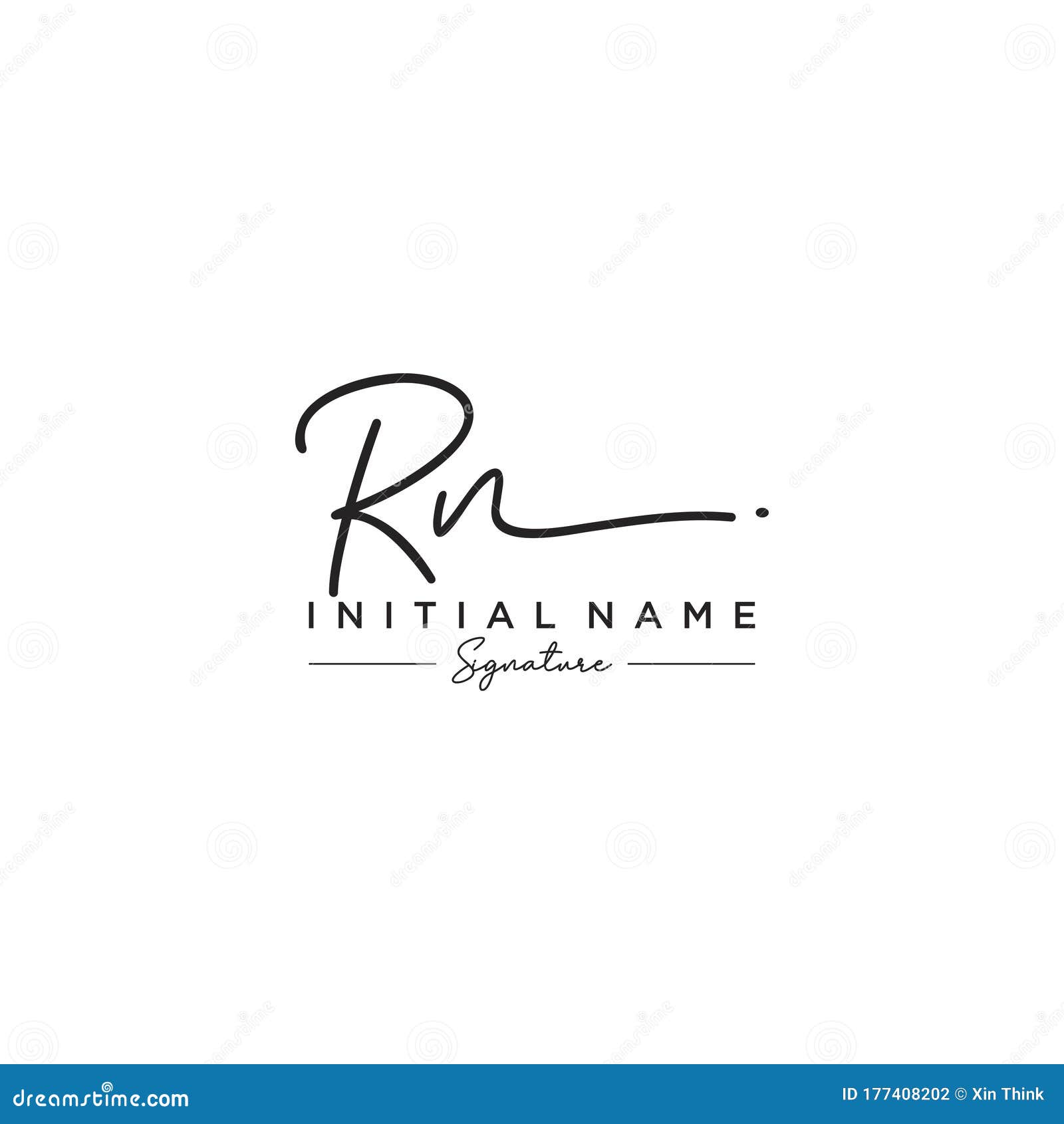 Letter RN Signature Logo Template Vector Stock Vector - Illustration of ...