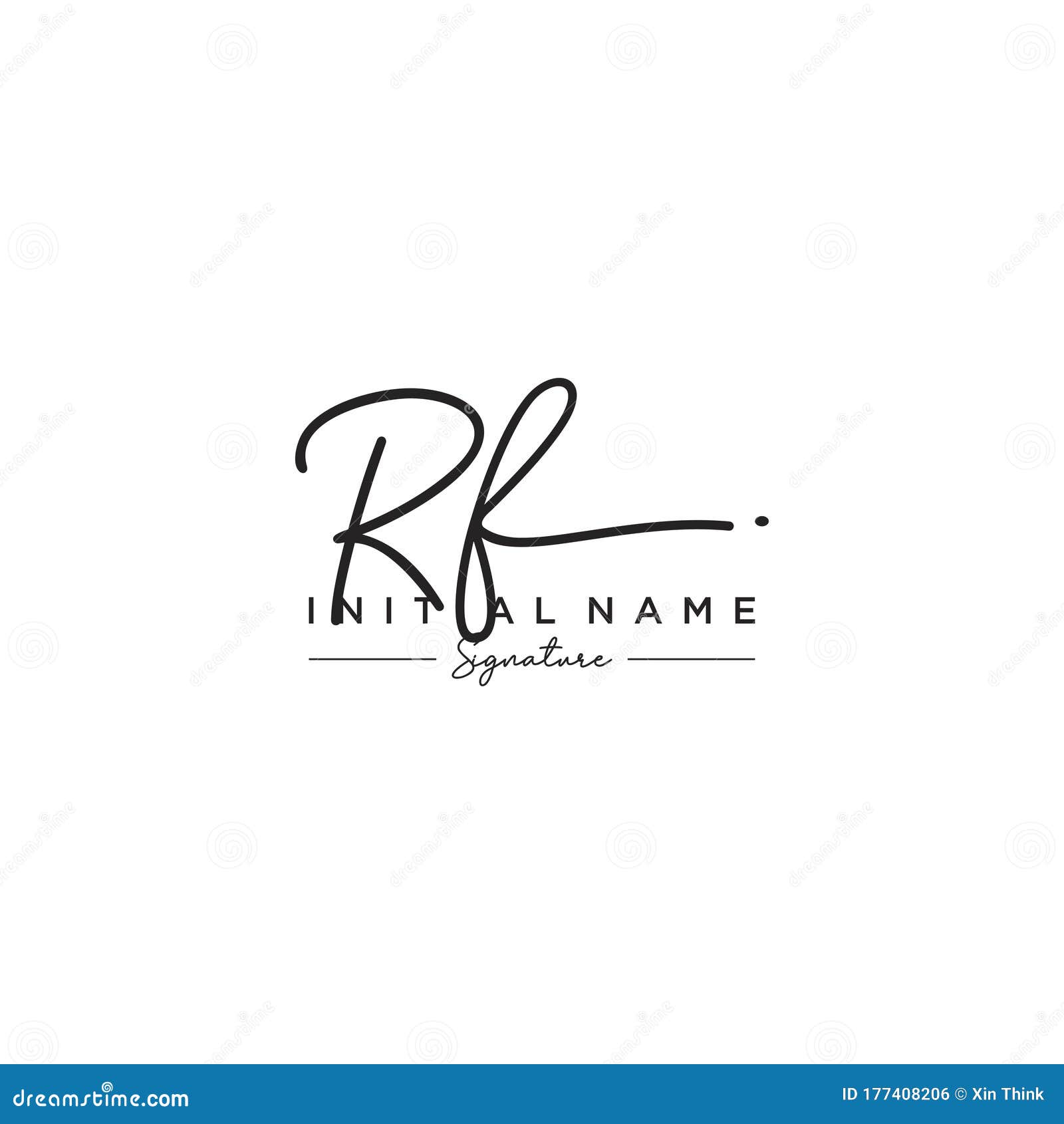 Letter RF Signature Logo Template Vector Stock Vector - Illustration of ...