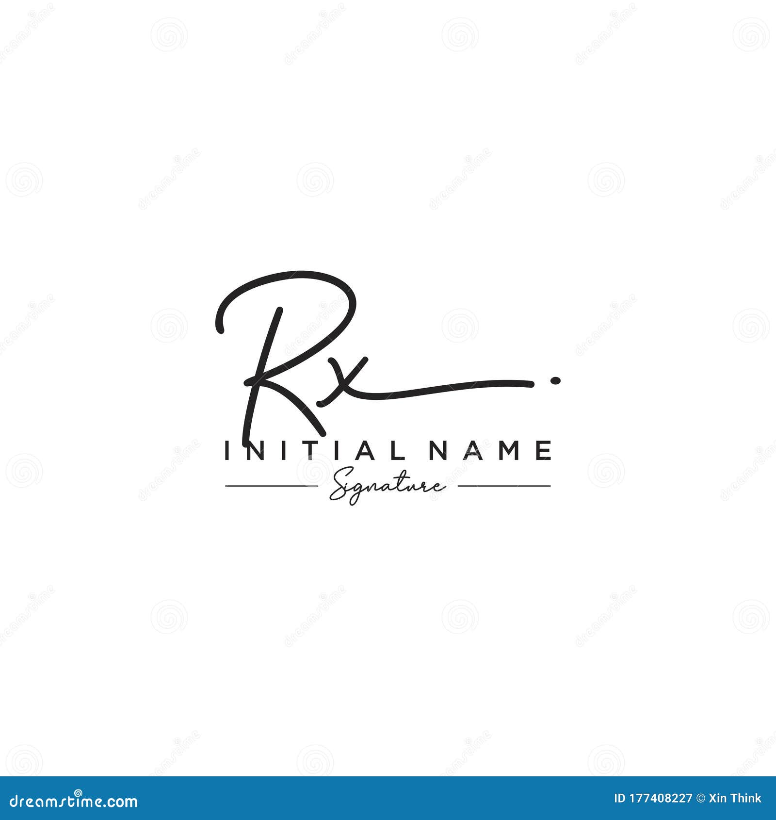 Letter RX Signature Logo Template Vector Stock Vector - Illustration of ...