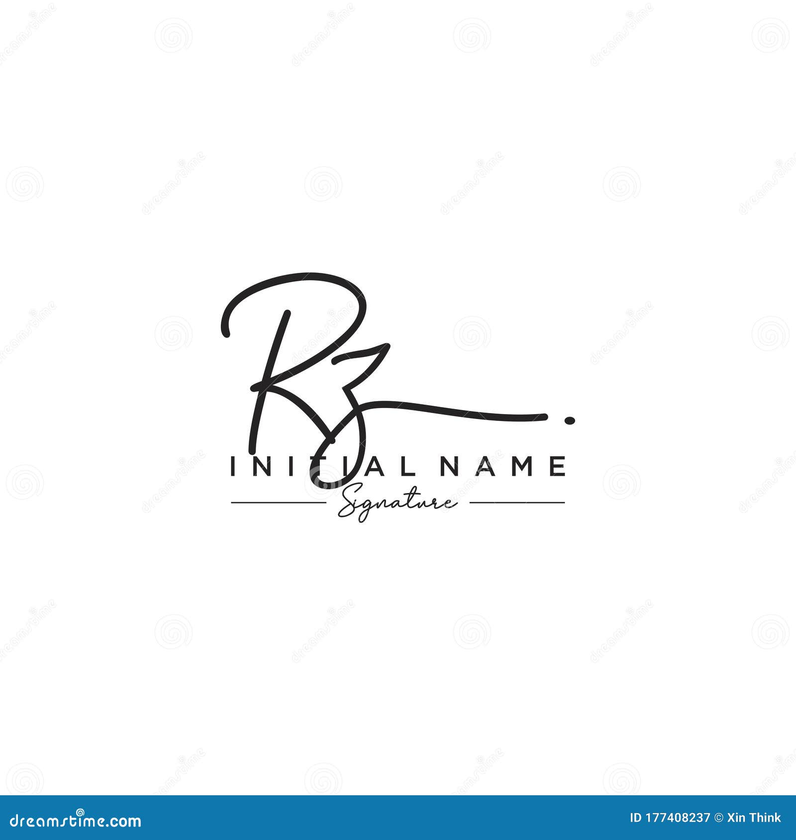 Letter RZ Signature Logo Template Vector Stock Vector - Illustration of ...