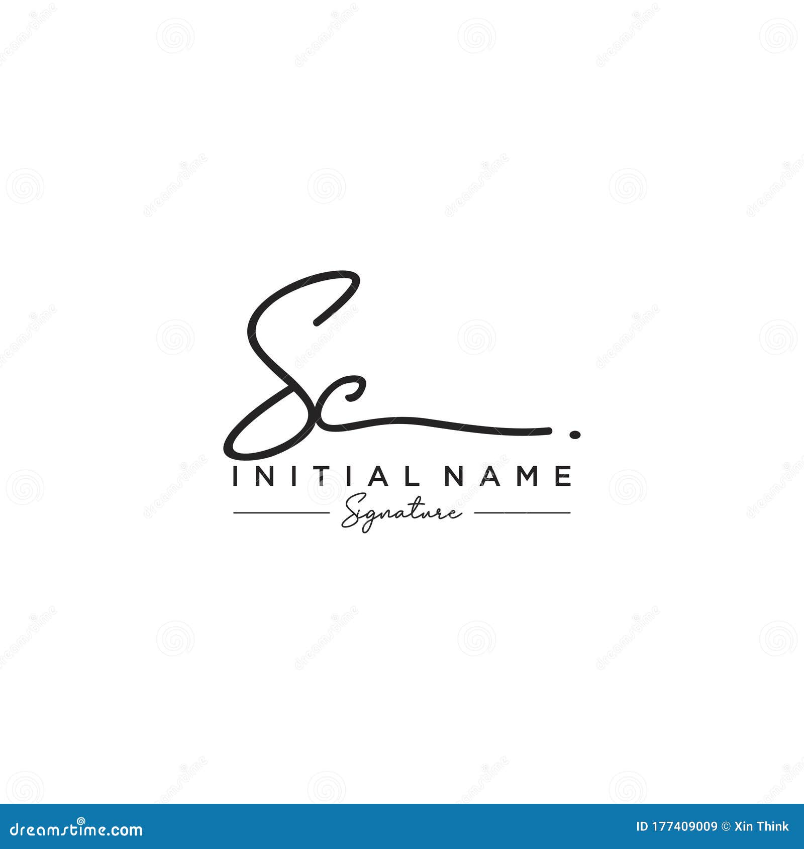 Letter SC Signature Logo Template Vector Stock Vector - Illustration of ...