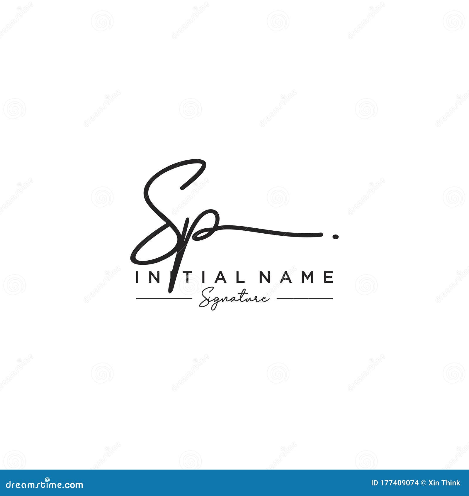 Letter SP Signature Logo Template Vector Stock Vector - Illustration of ...