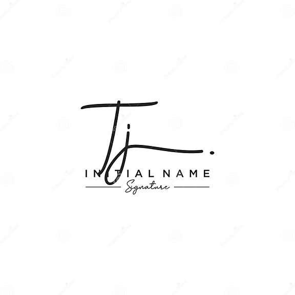 Letter TJ Signature Logo Template Vector Stock Vector - Illustration of ...