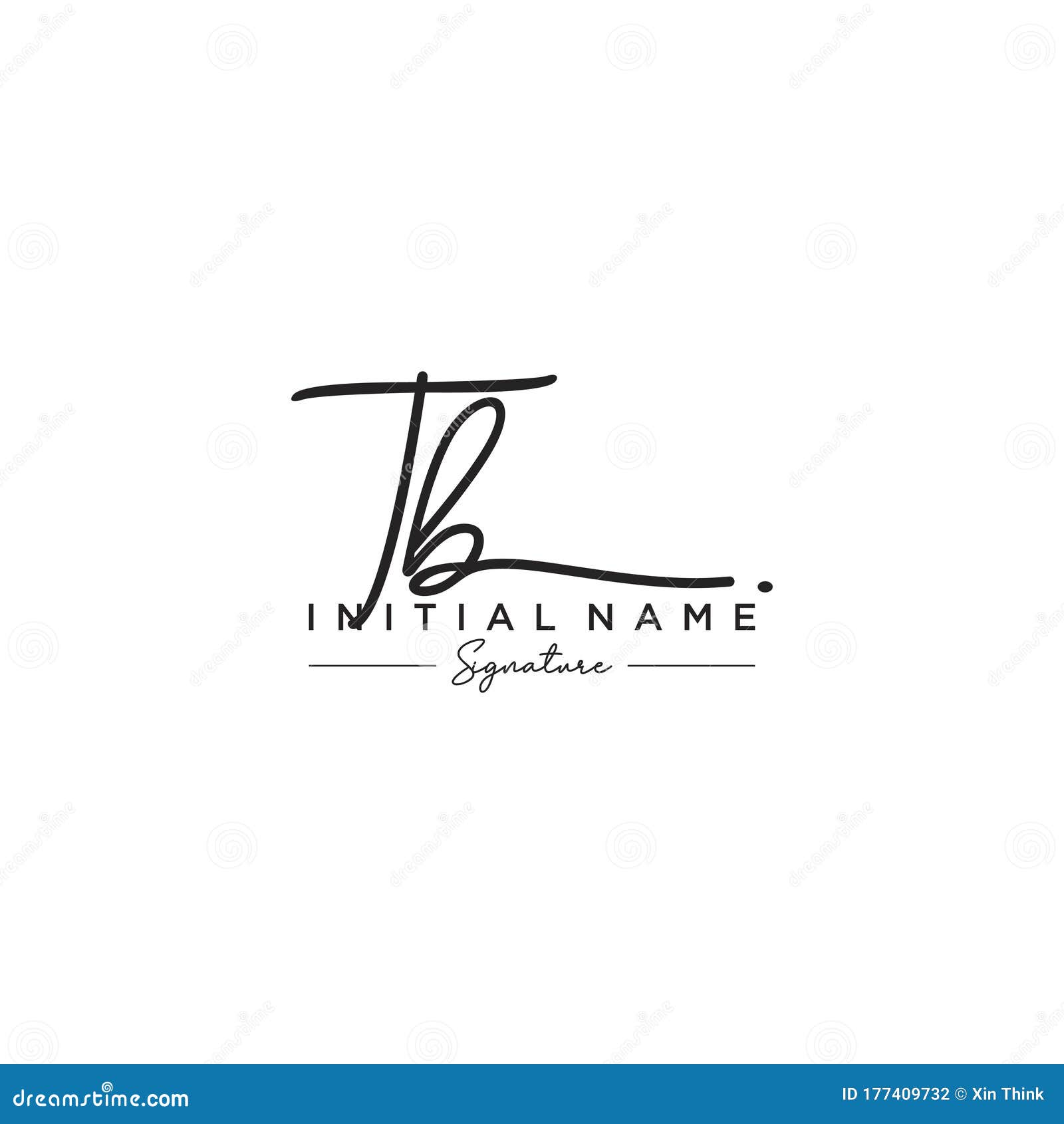 Letter TB Signature Logo Template Vector Stock Vector - Illustration of ...