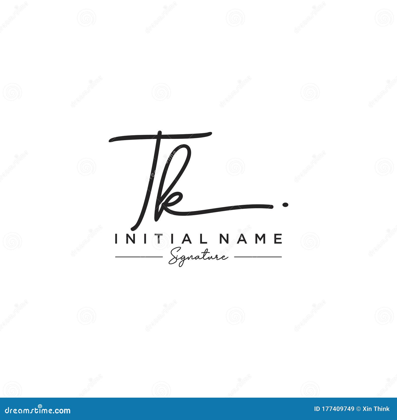 Letter TK Signature Logo Template Vector Stock Vector - Illustration of ...