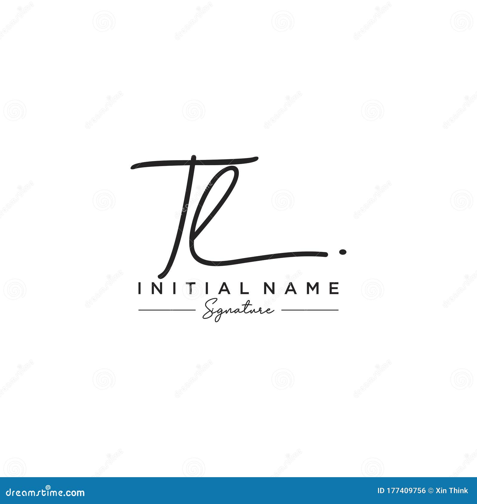 Letter TL Signature Logo Template Vector Stock Vector - Illustration of ...