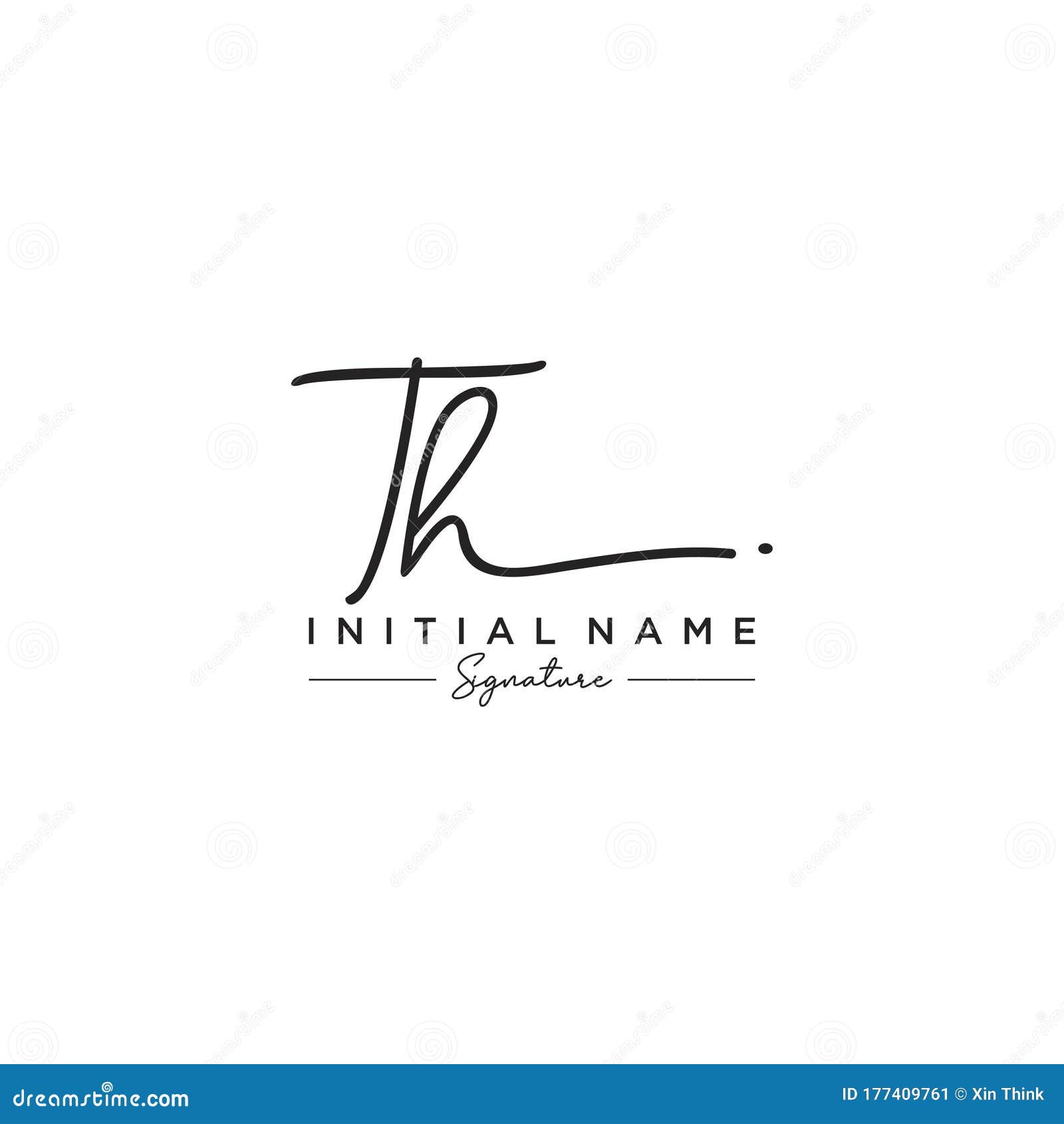 Letter TH Signature Logo Template Vector Stock Vector - Illustration of ...