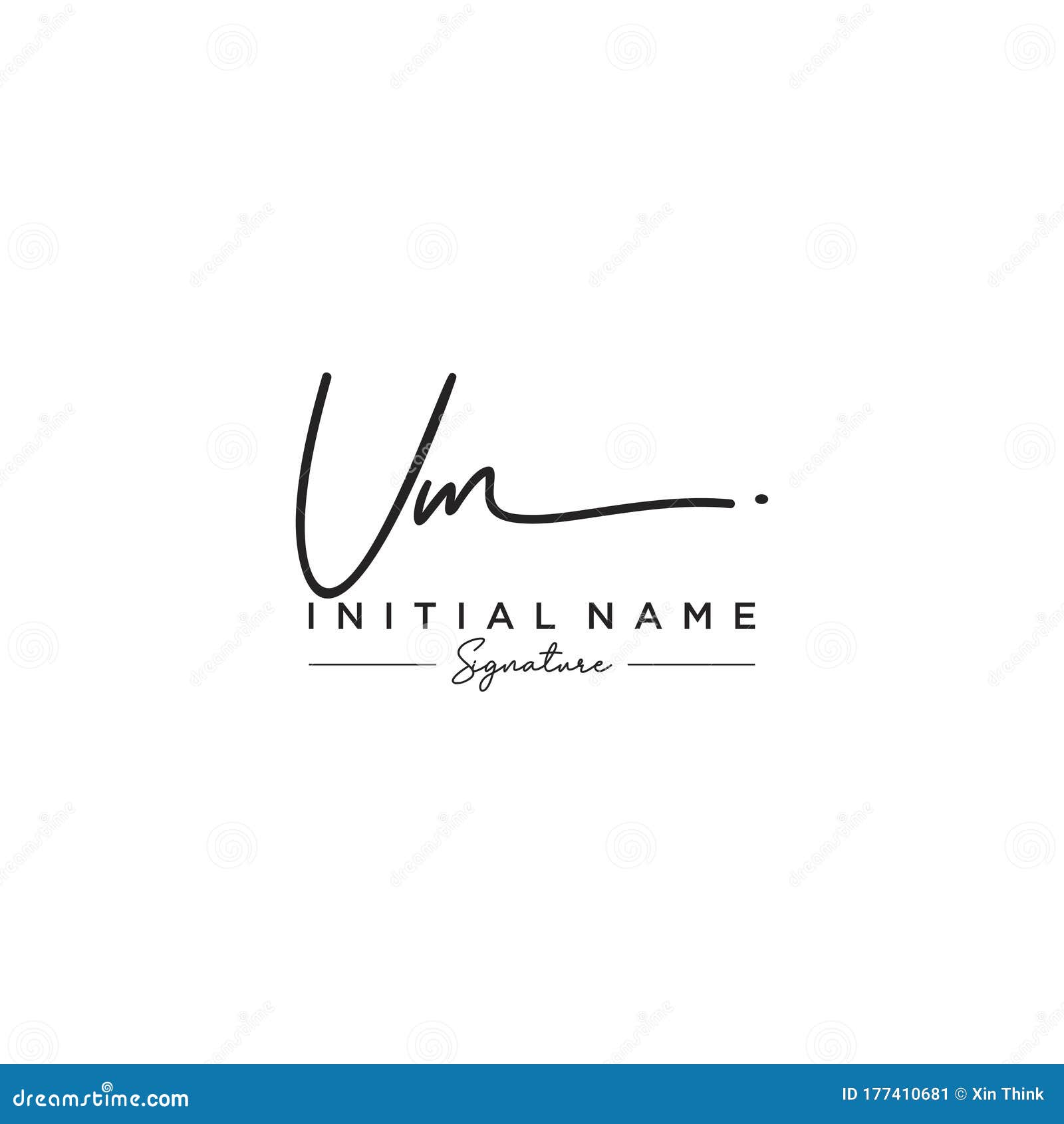 Letter UM Signature Logo Template Vector Stock Vector - Illustration of ...
