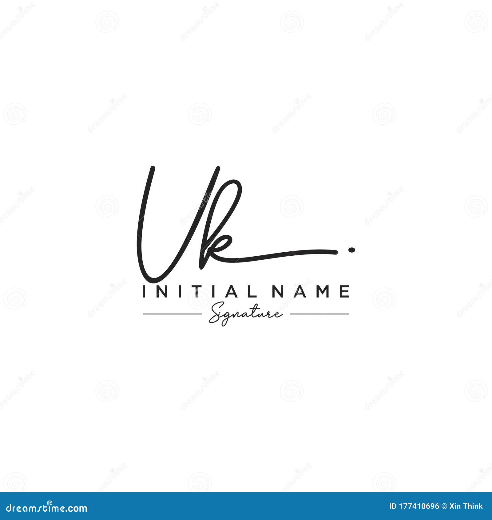 Letter UK Signature Logo Template Vector Stock Vector - Illustration of ...
