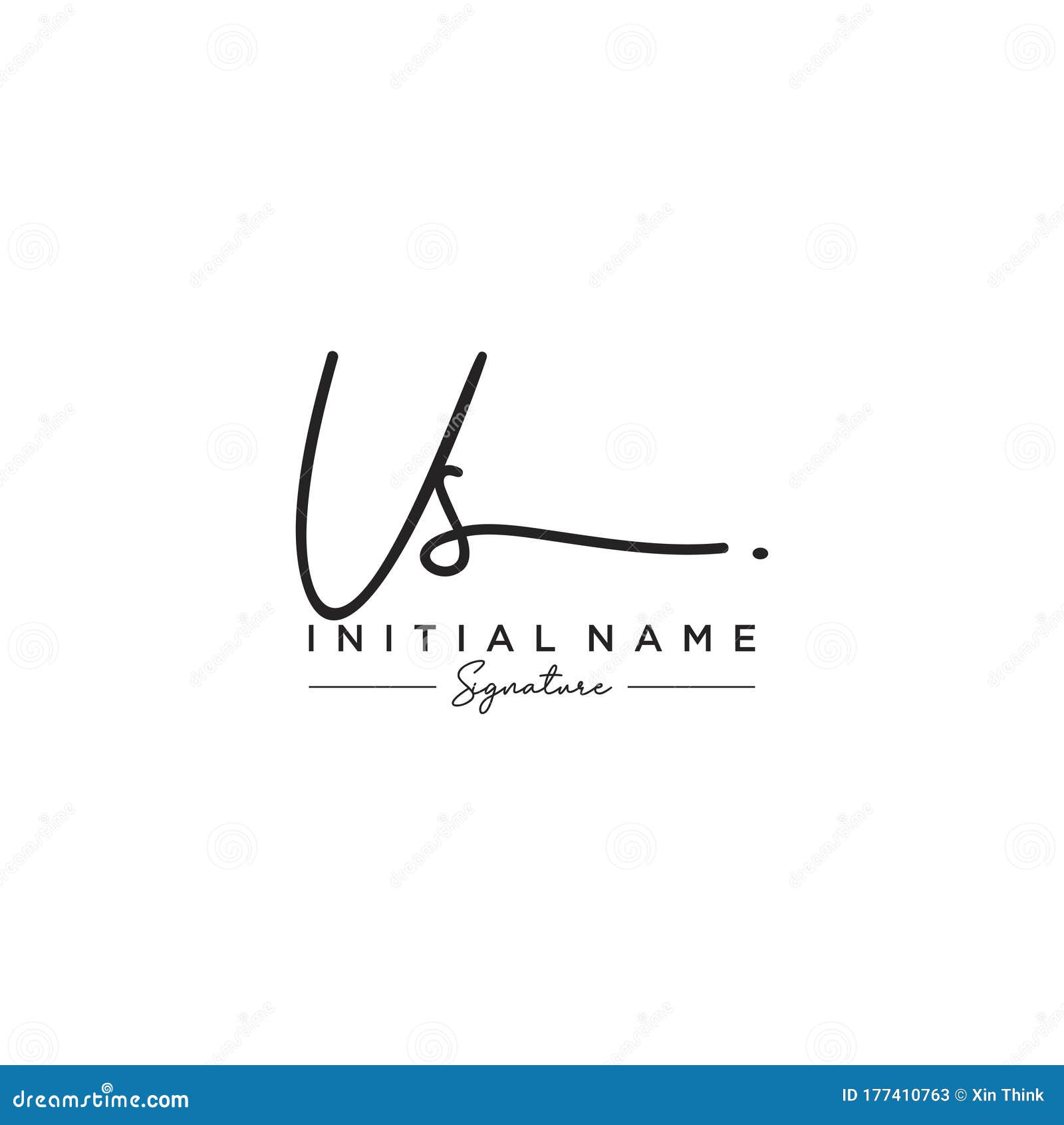 Letter US Signature Logo Template Vector Stock Vector - Illustration of ...