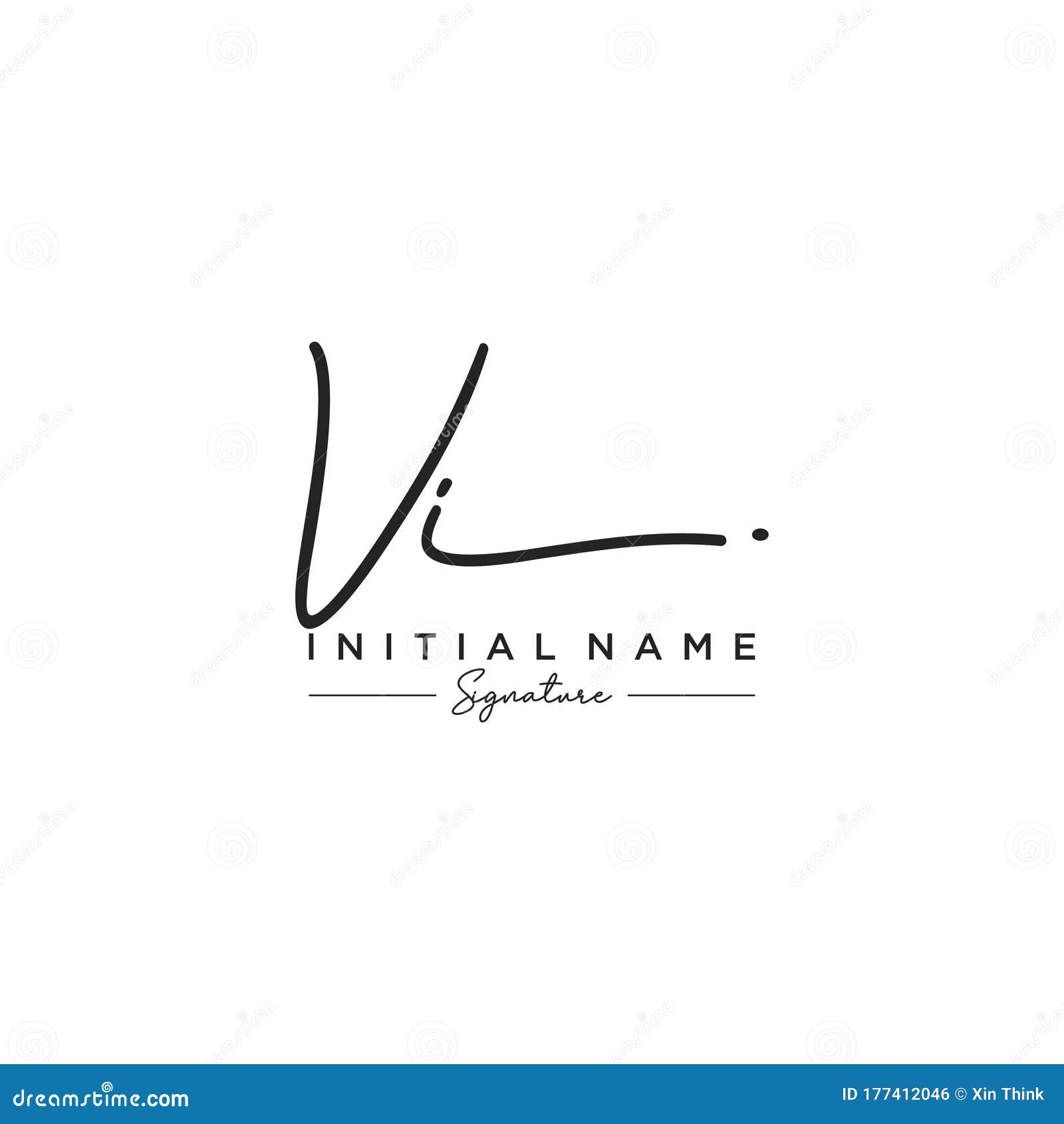 Letter VI Signature Logo Template Vector Stock Vector - Illustration of ...