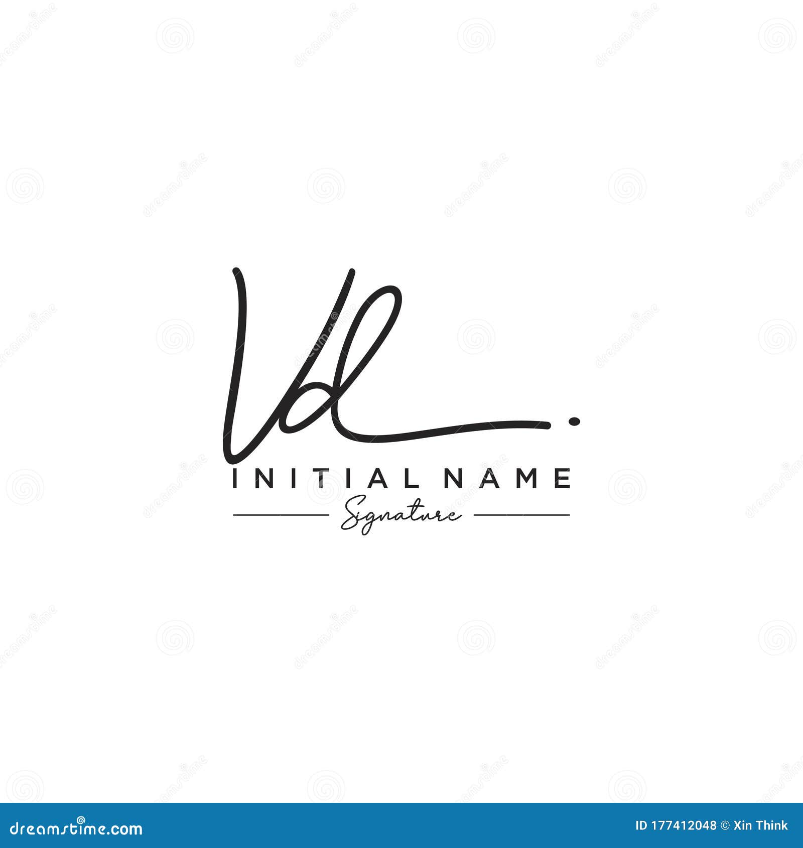 Letter VD Signature Logo Template Vector Stock Vector - Illustration of ...