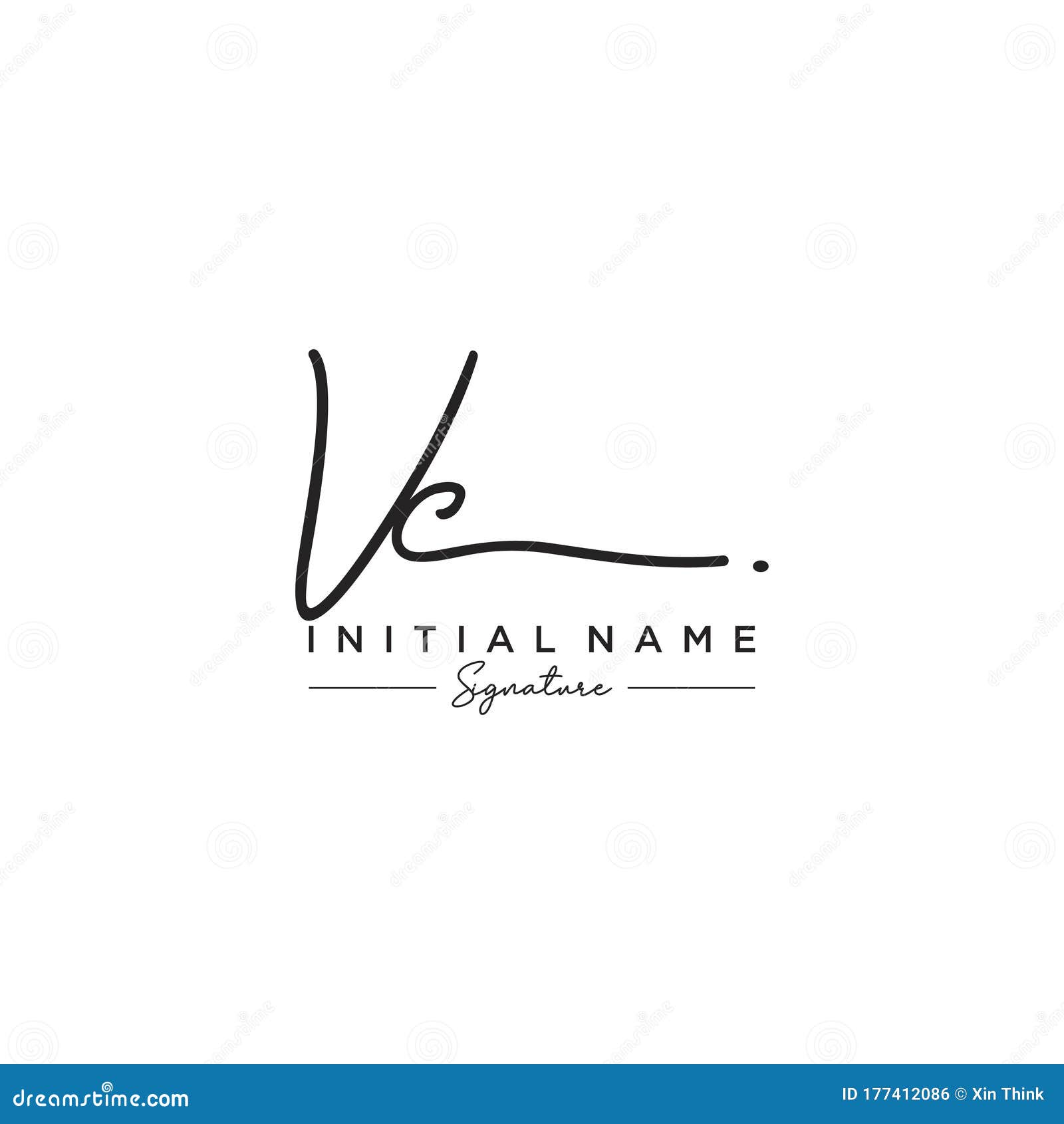 Letter VC Signature Logo Template Vector Stock Vector - Illustration of ...