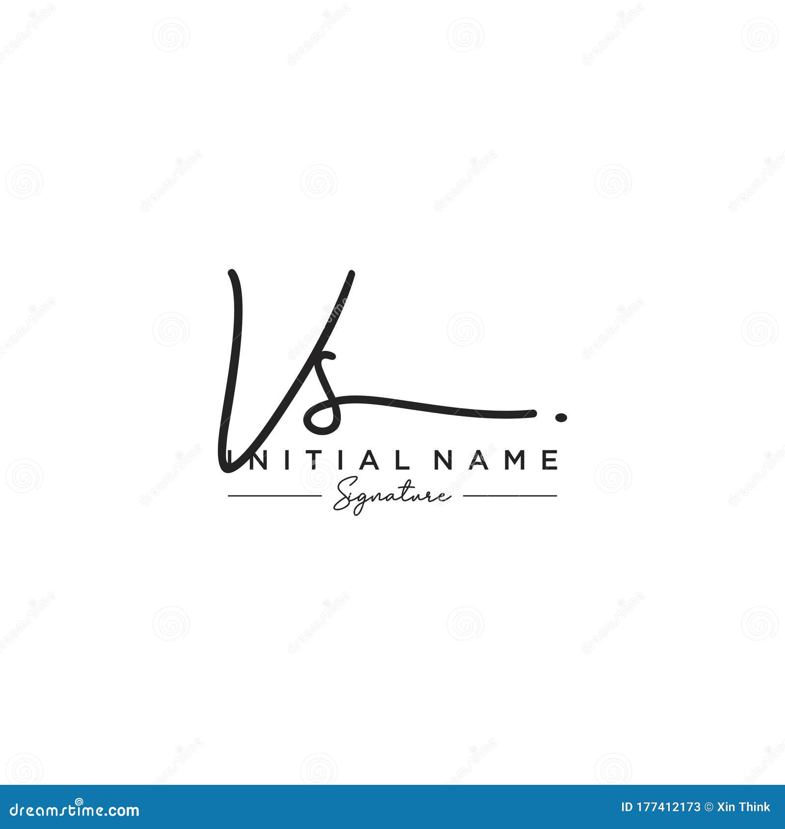 Letter VS Signature Logo Template Vector Stock Vector - Illustration of ...