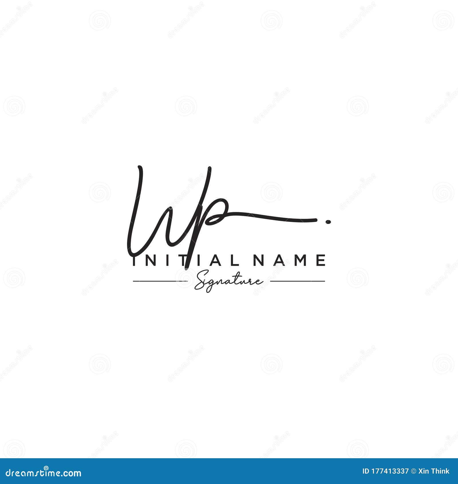 Letter WP Signature Logo Template Vector Stock Vector - Illustration of ...