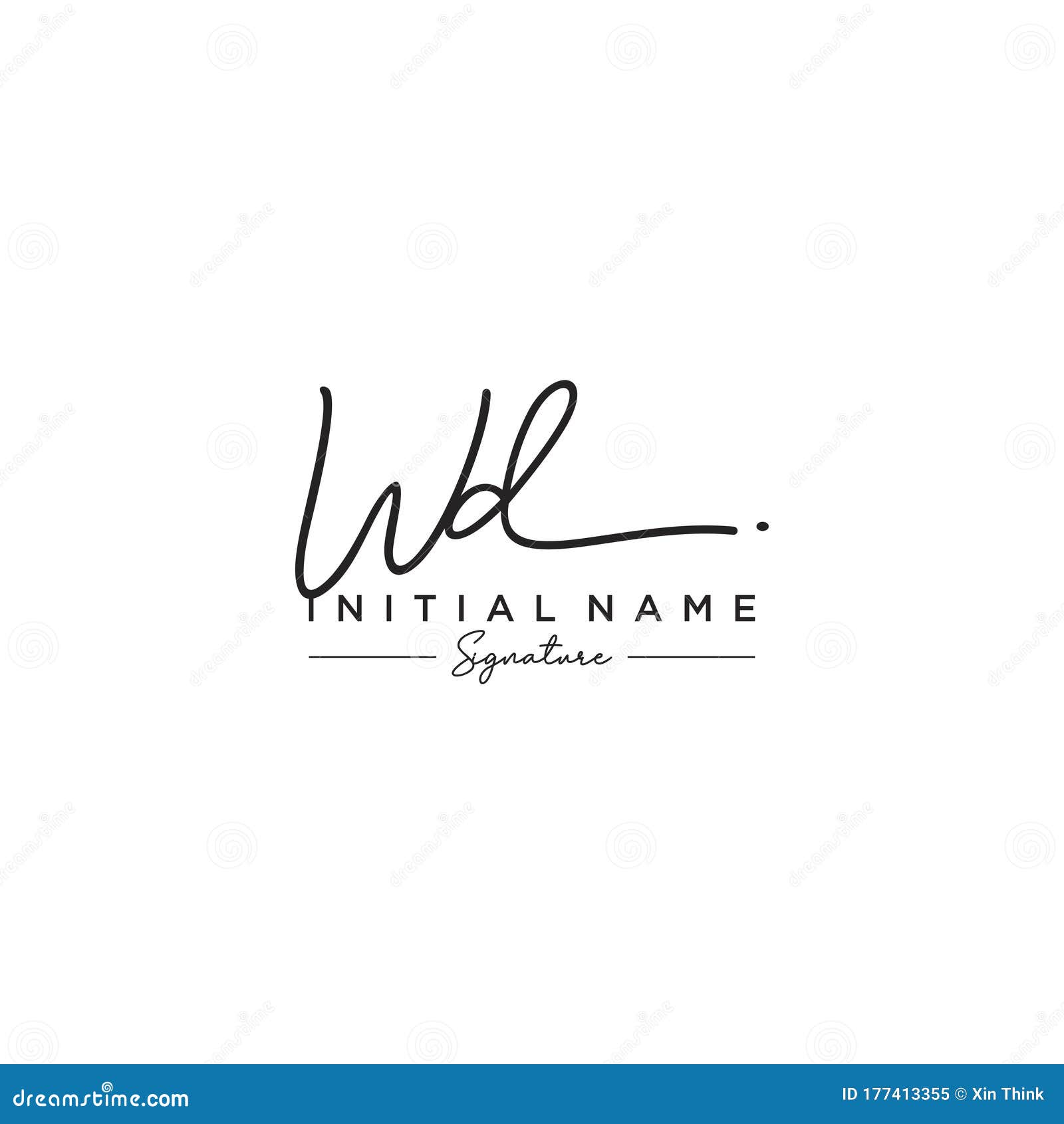 Letter WD Signature Logo Template Vector Stock Vector - Illustration of ...