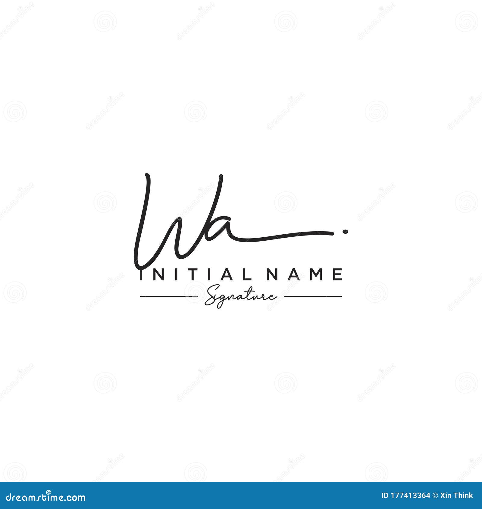 Letter WA Signature Logo Template Vector Stock Vector - Illustration of ...