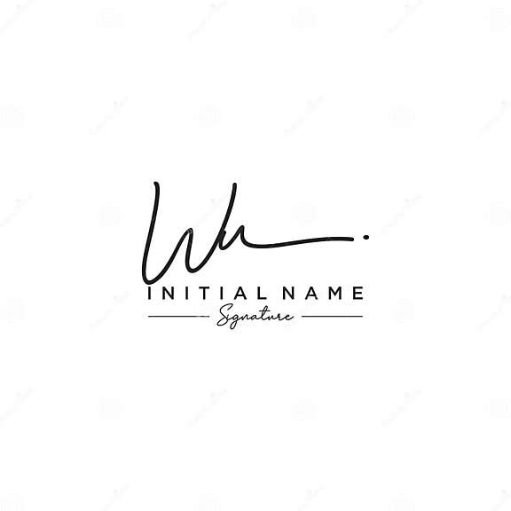 Letter WU Signature Logo Template Vector Stock Vector - Illustration of ...