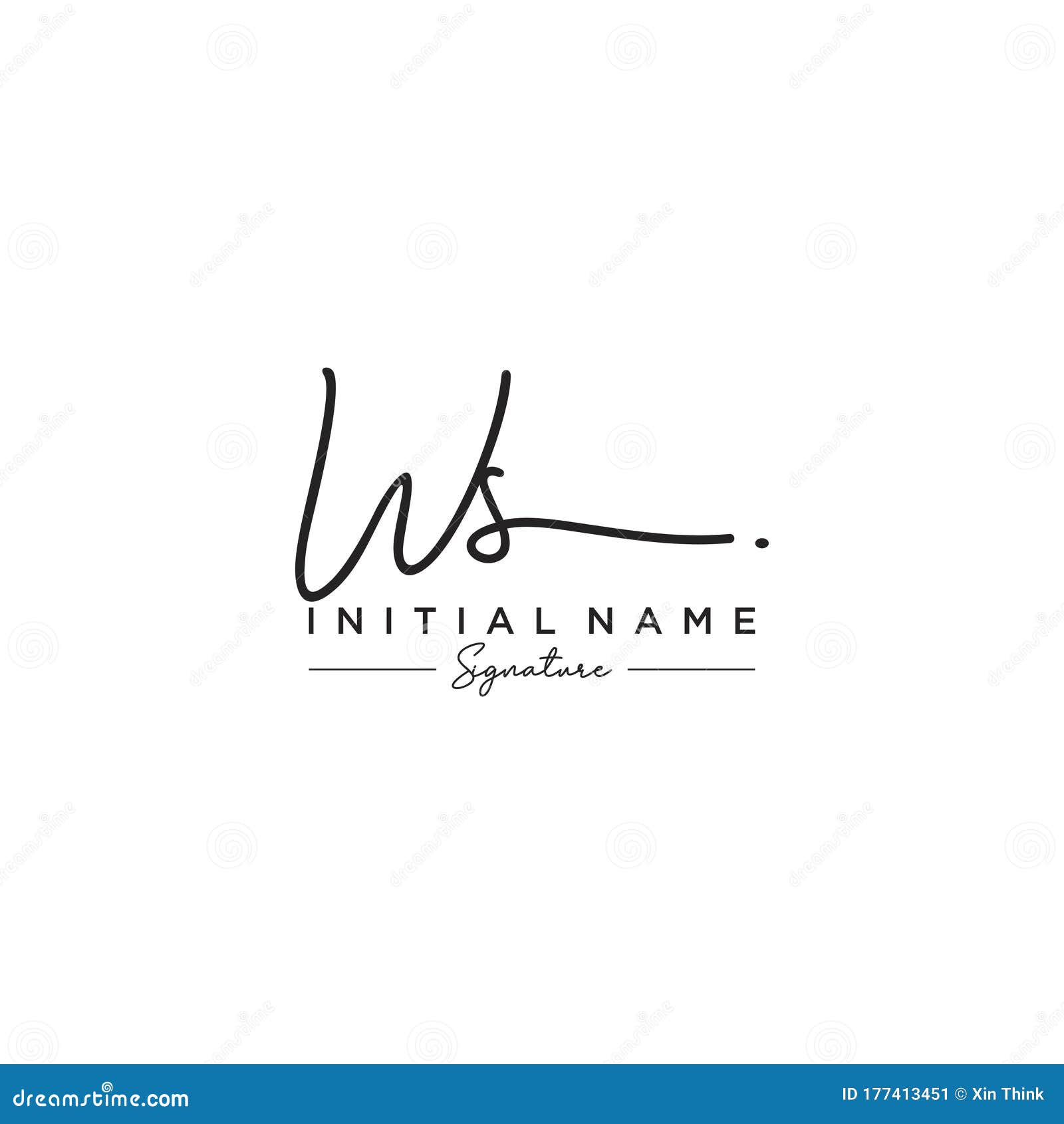 Letter WS Signature Logo Template Vector Stock Vector - Illustration of ...
