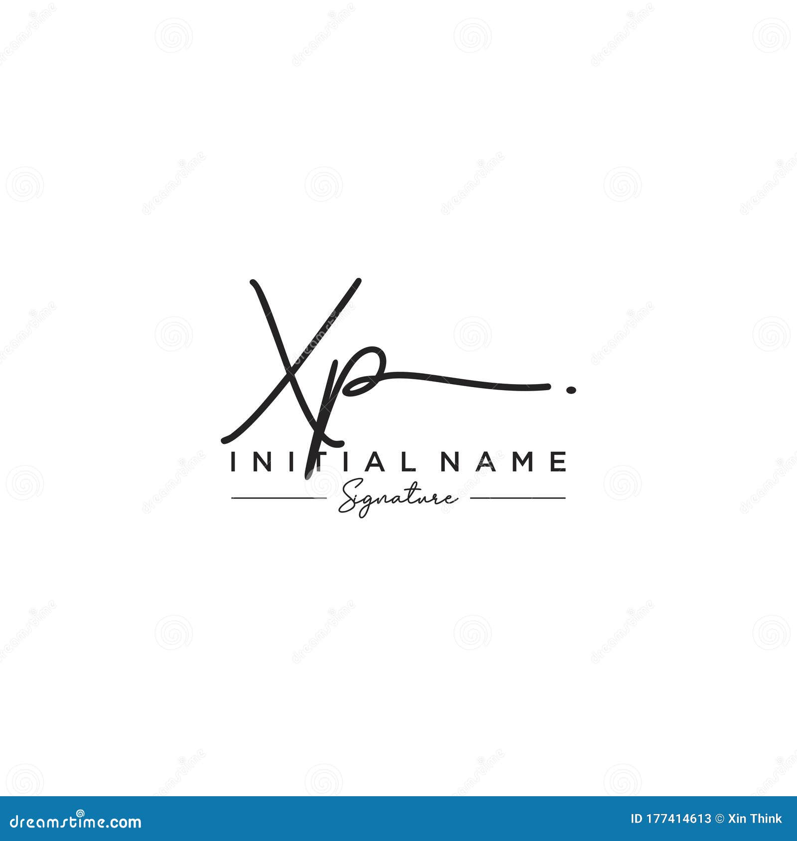 Letter XP Signature Logo Template Vector Stock Vector - Illustration of ...