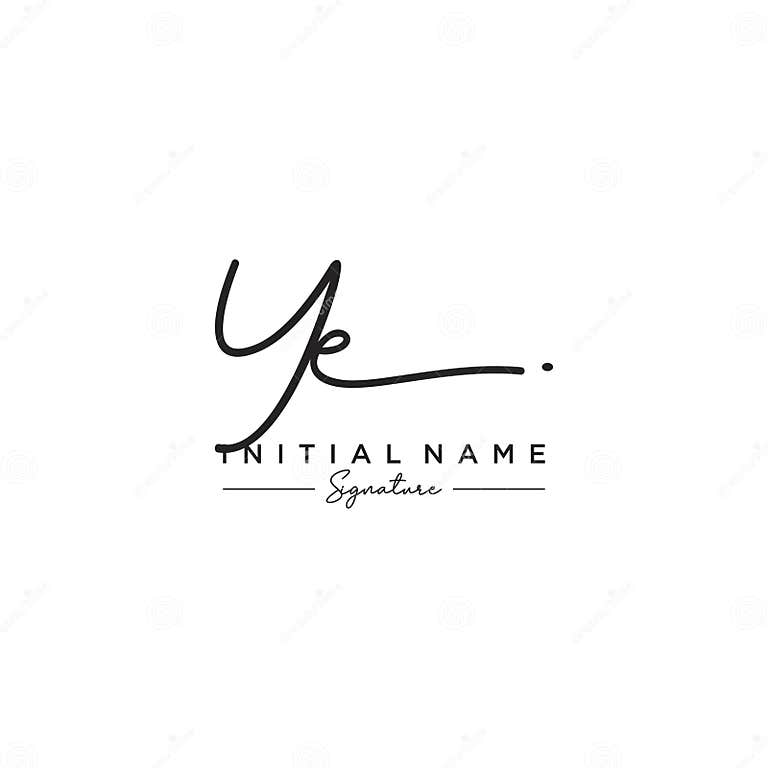 Letter YE Signature Logo Template Vector Stock Vector - Illustration of ...