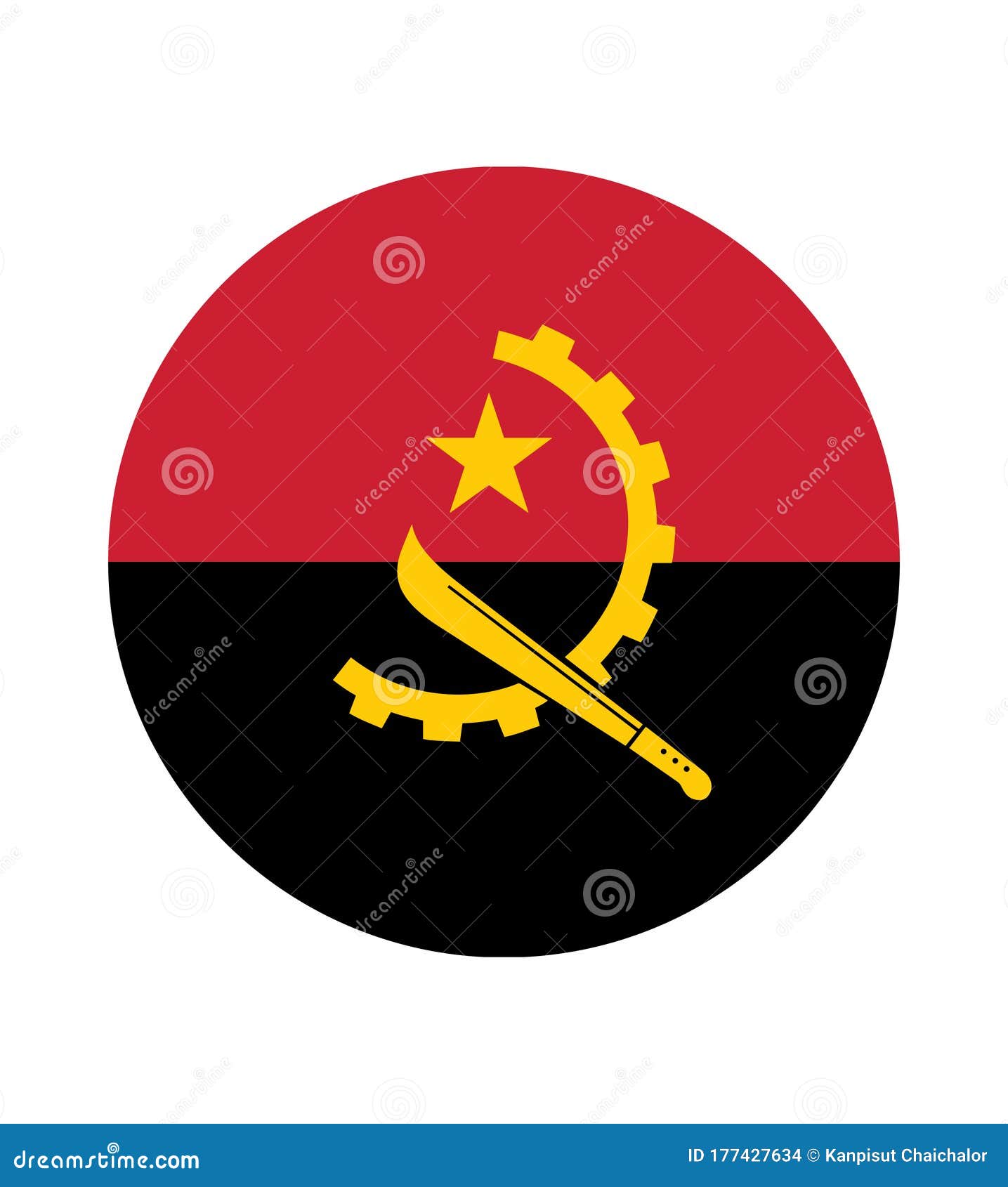National Angola Flag, Official Colors and Proportion Correctly ...