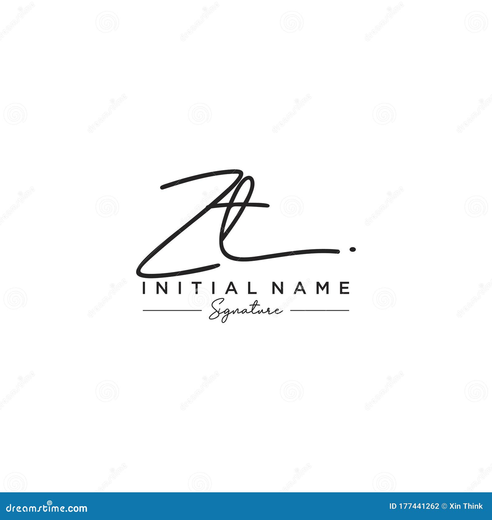 Letter ZT Signature Logo Template Vector Stock Vector - Illustration of ...