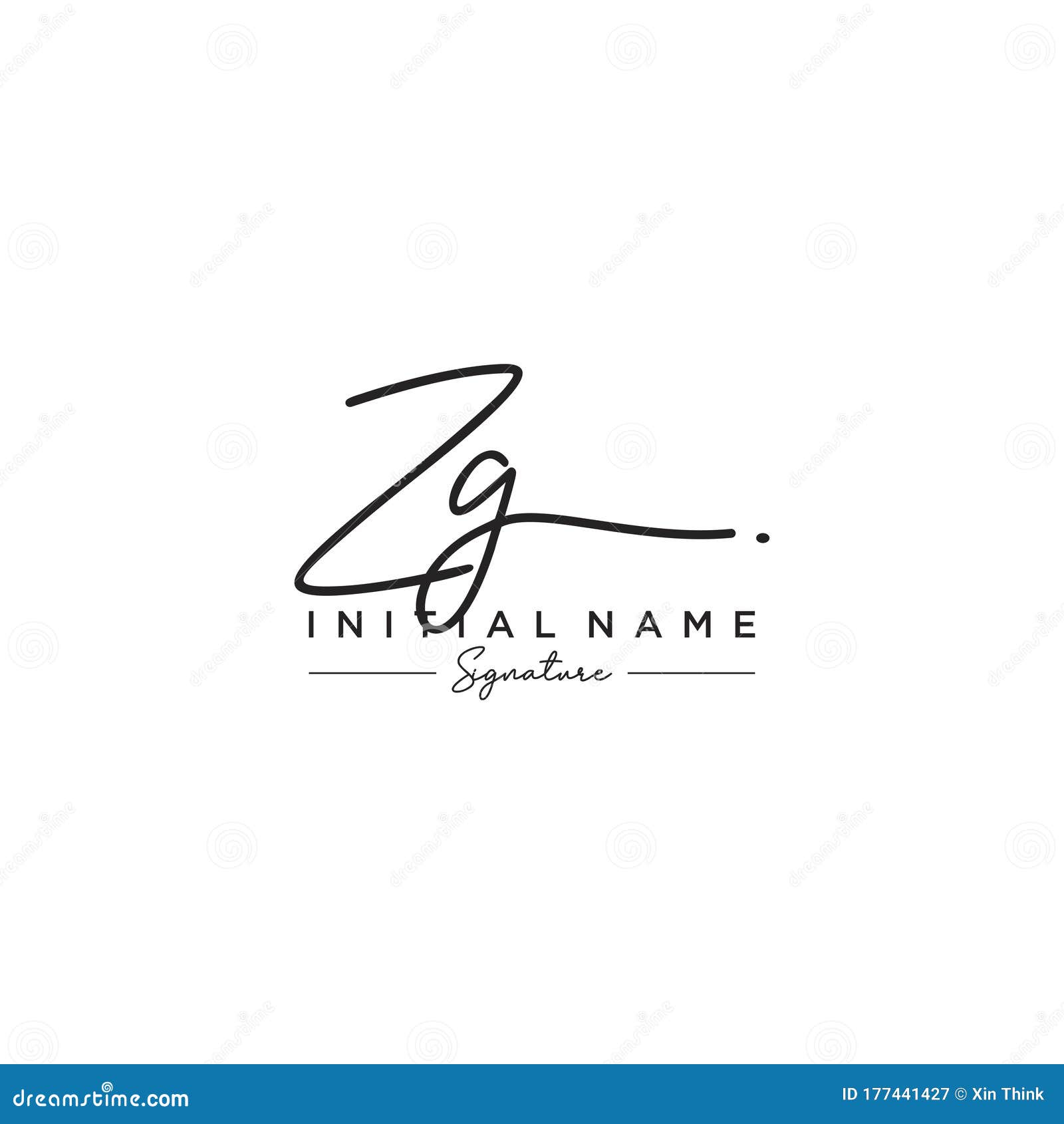 Letter ZG Signature Logo Template Vector Stock Vector - Illustration of ...