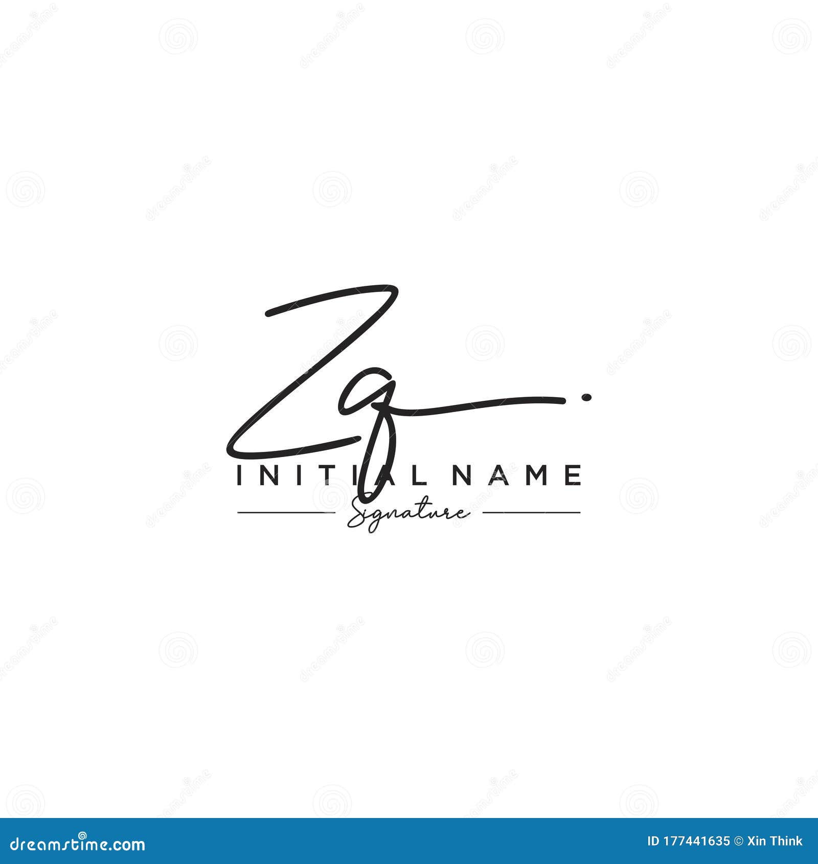 Letter ZQ Signature Logo Template Vector Stock Vector - Illustration of ...