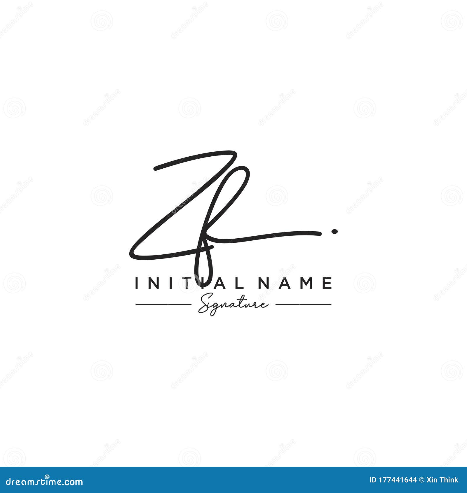 Letter ZF Signature Logo Template Vector Stock Vector - Illustration of ...
