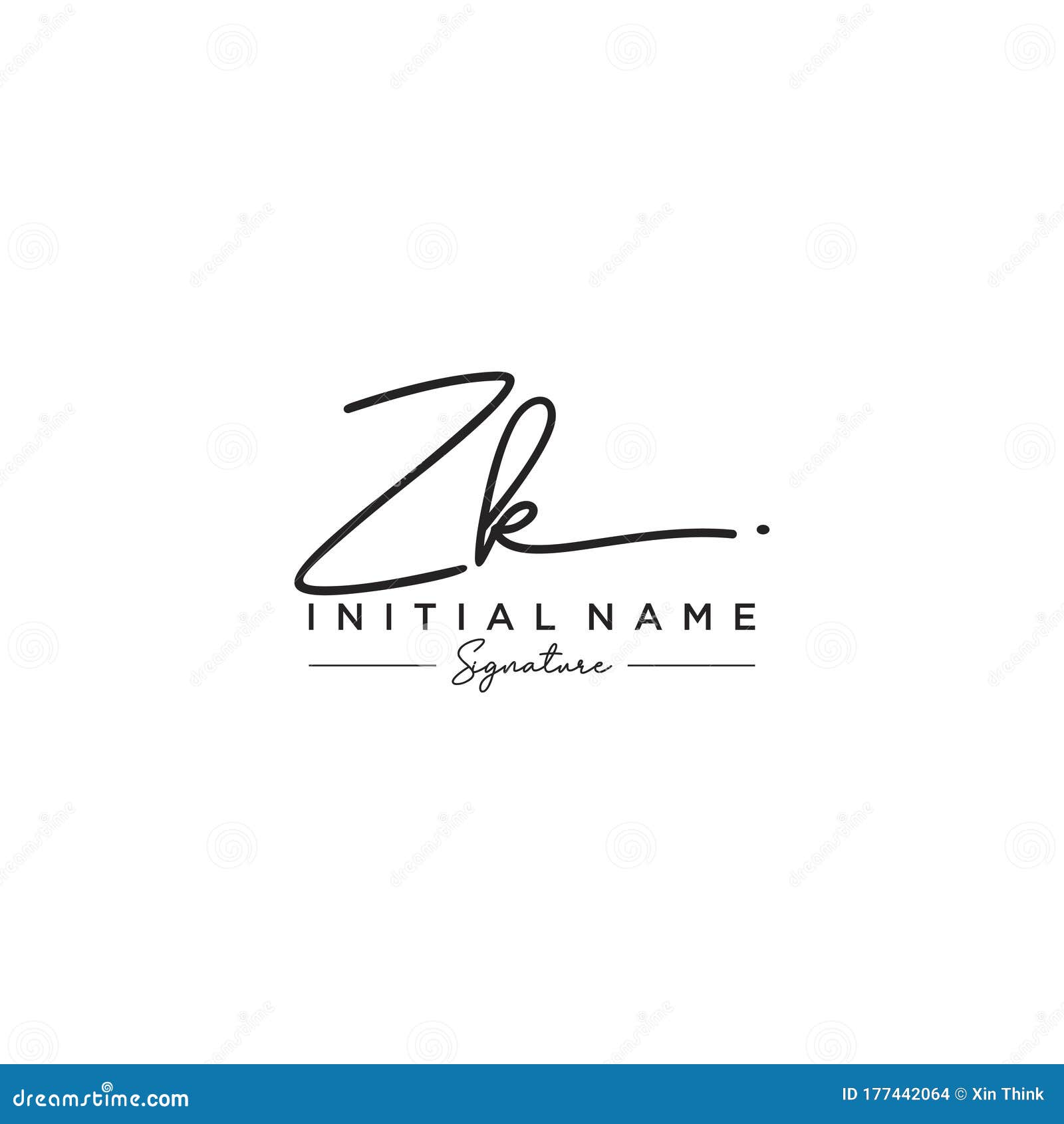 Letter ZK Signature Logo Template Vector Stock Vector - Illustration of ...
