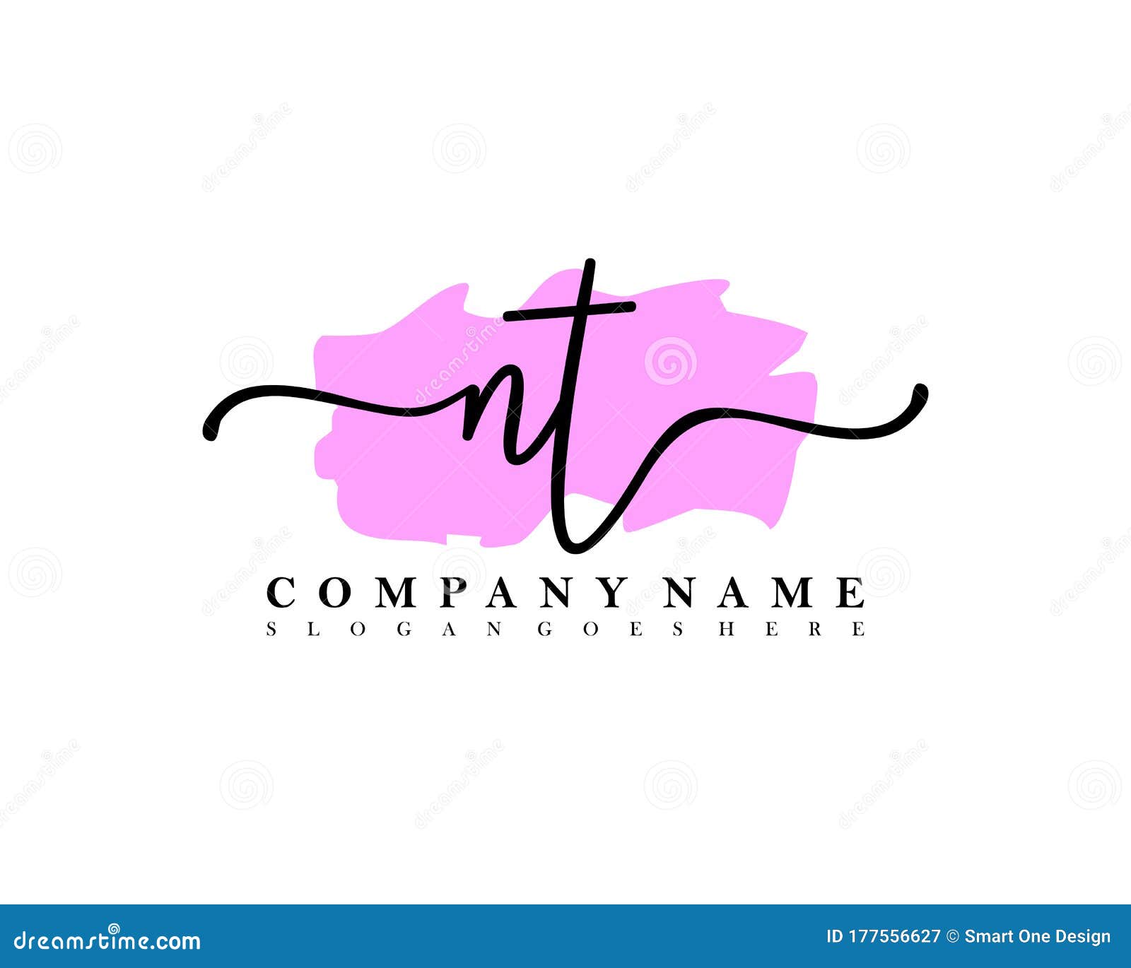 NT Initial Handwriting Logo Template Stock Vector - Illustration of ...
