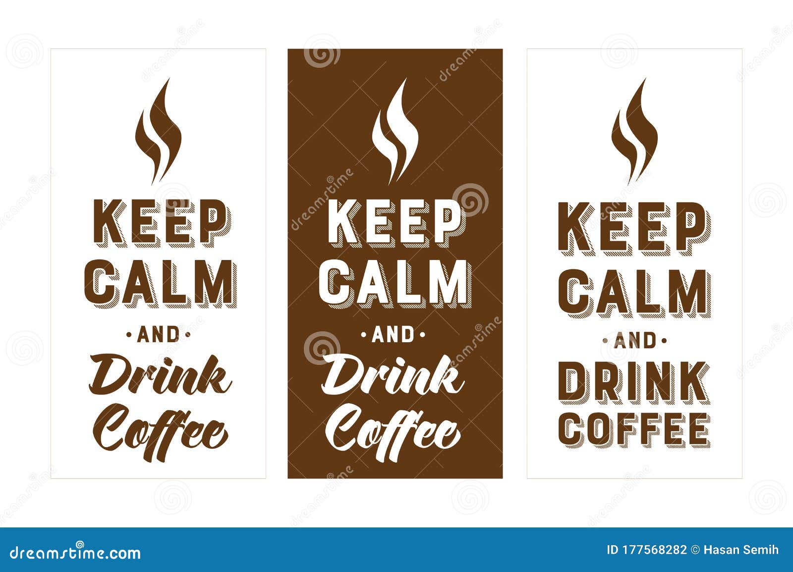 Keep calm and drink coffee stock vector. Illustration of type - 177568282