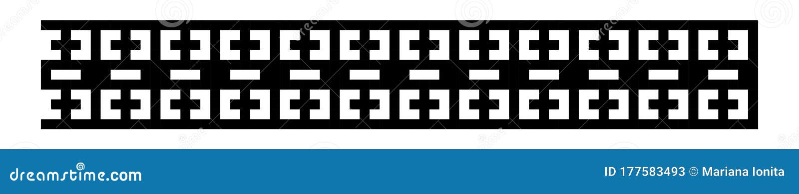 Seamless geometric border stock vector. Illustration of geometric ...