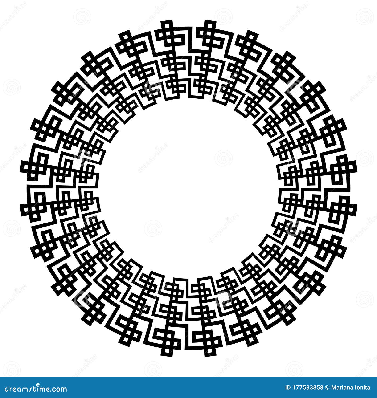 Geometric Round Lines Typeface Vector Illustration | CartoonDealer.com ...