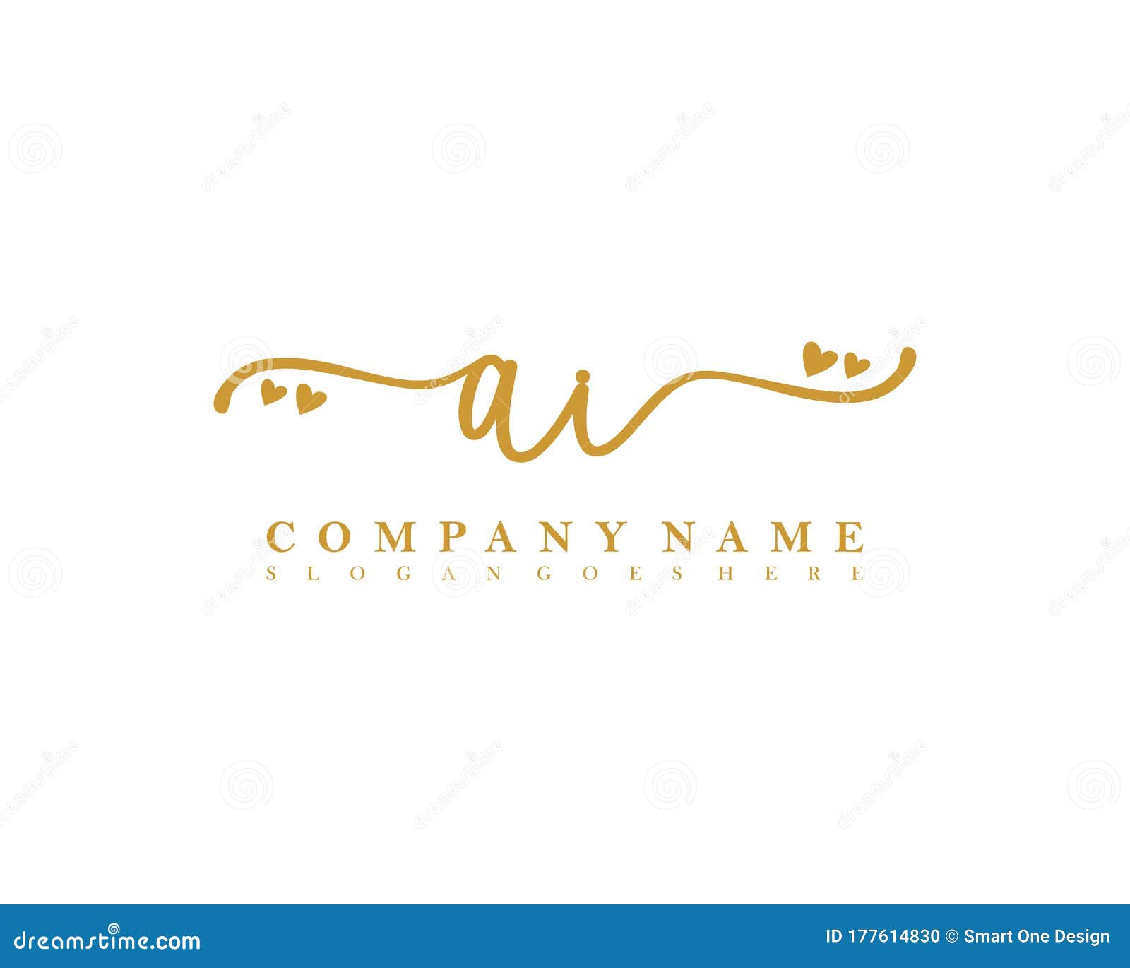 AI Initial Handwriting Logo Template Stock Vector - Illustration of ...