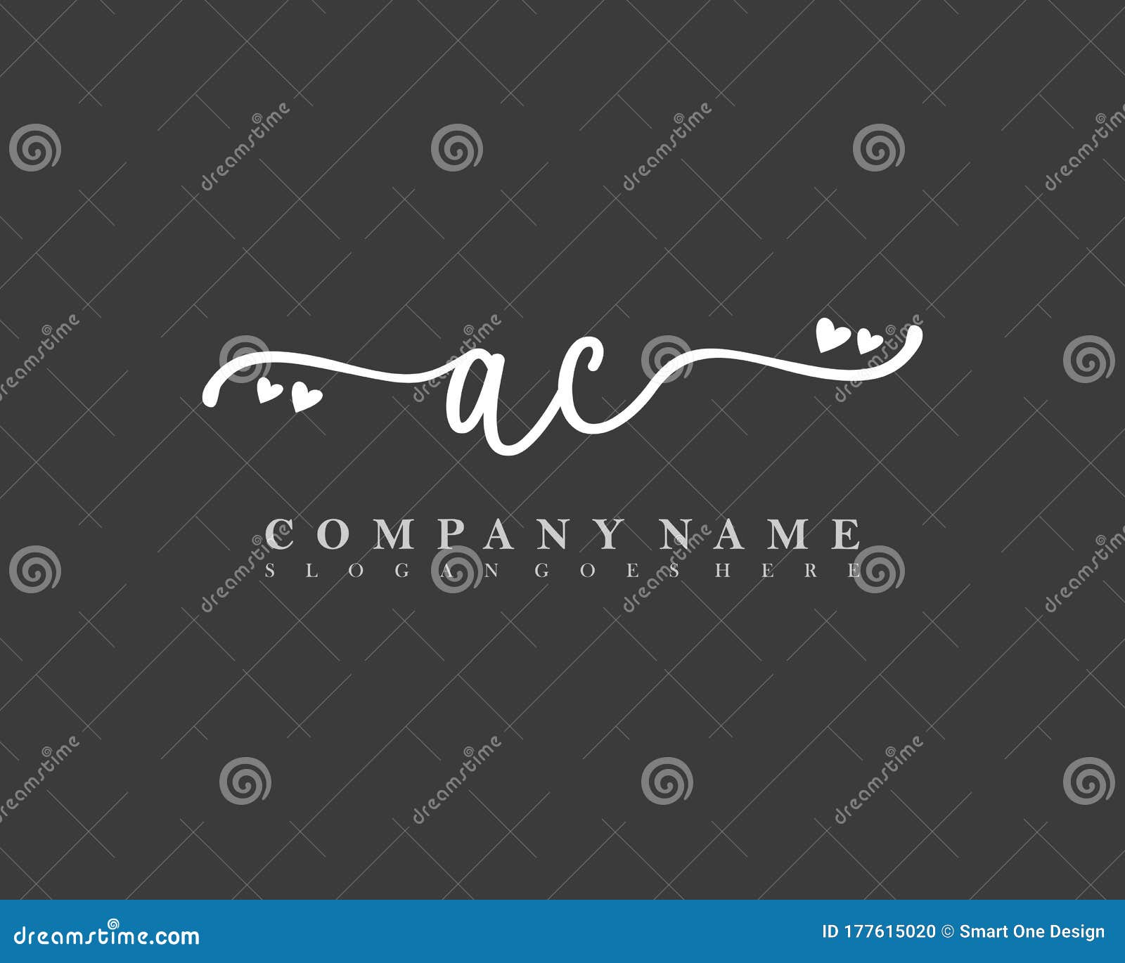 AC Initial Handwriting Logo Template Stock Vector - Illustration of ...