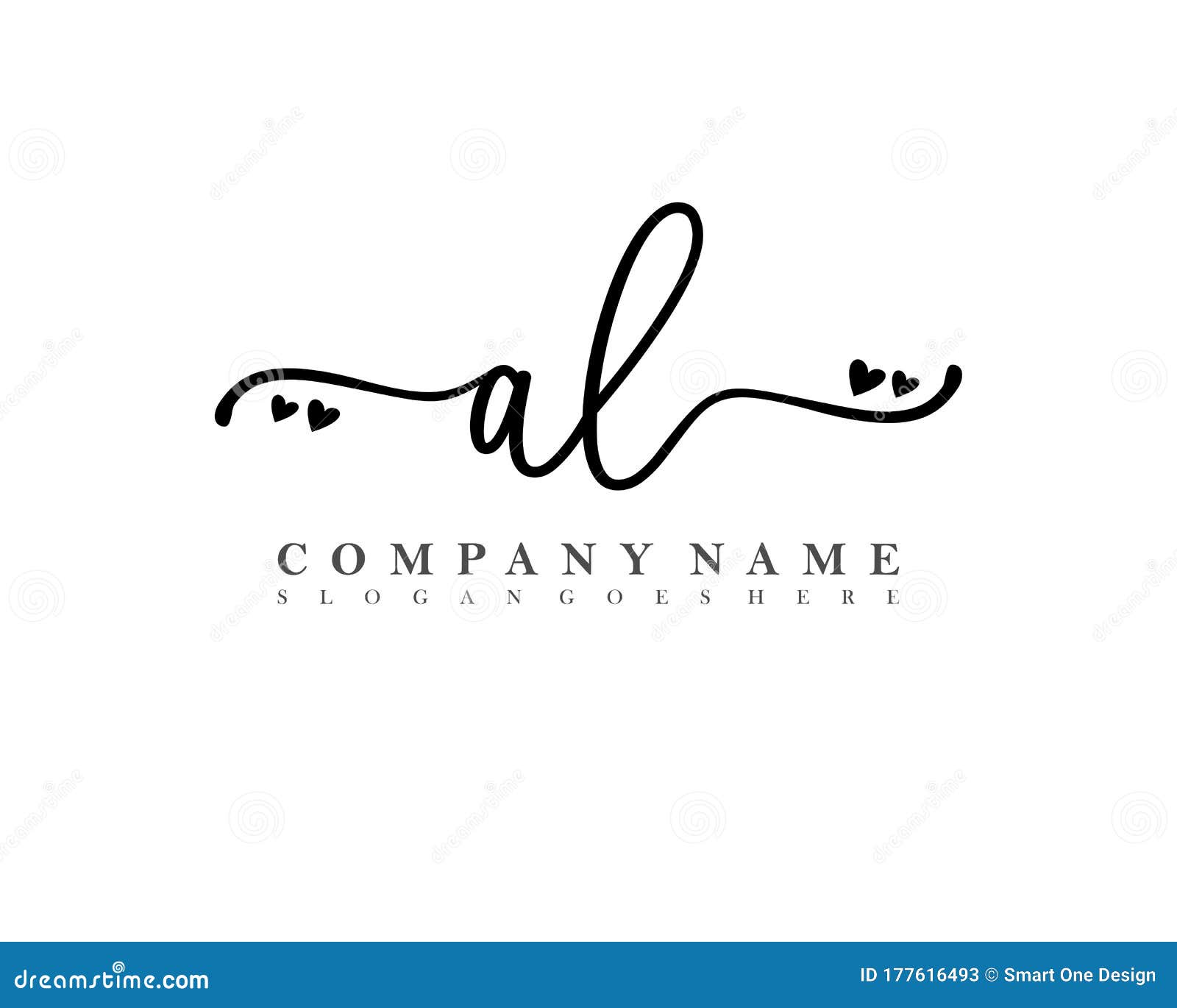 AL Initial Handwriting Logo Template Stock Vector - Illustration of ...