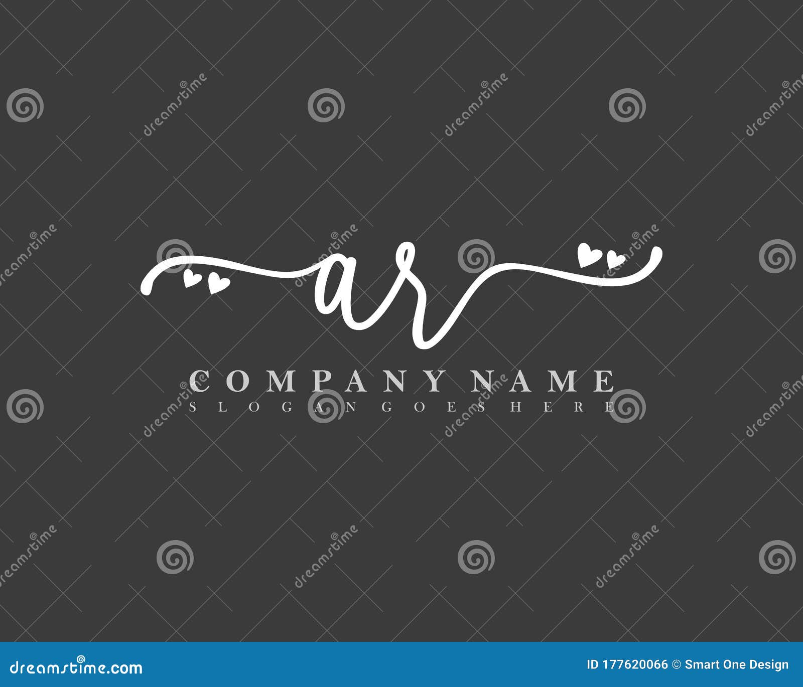 AR Initial Handwriting Logo Template Stock Vector - Illustration of ...