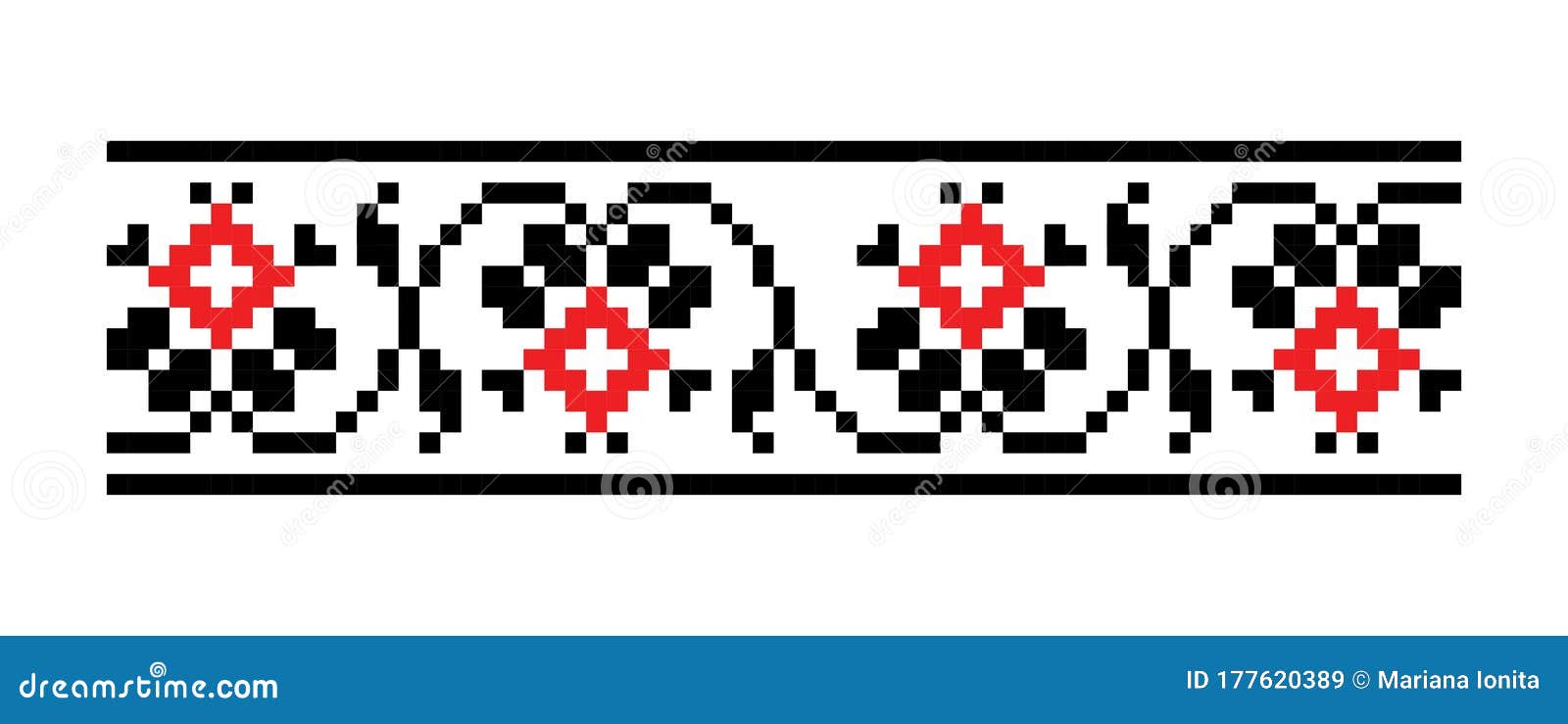 Tradional Border With Romanian Folk Dance Cartoon Vector ...