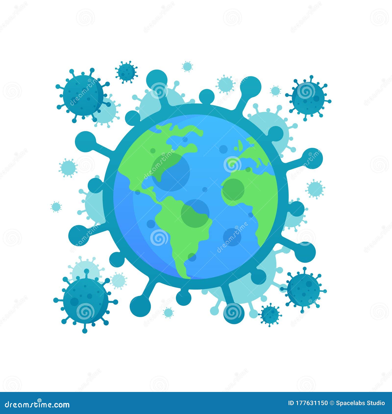 Covid 19 Corona Virus Animation Graphics Design Stock Vector ...