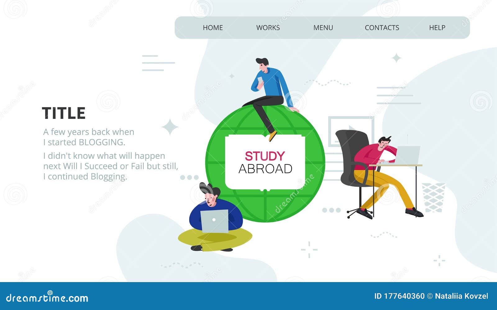 Study Abroad Concept - Flat Style Illustration Stock Vector ...