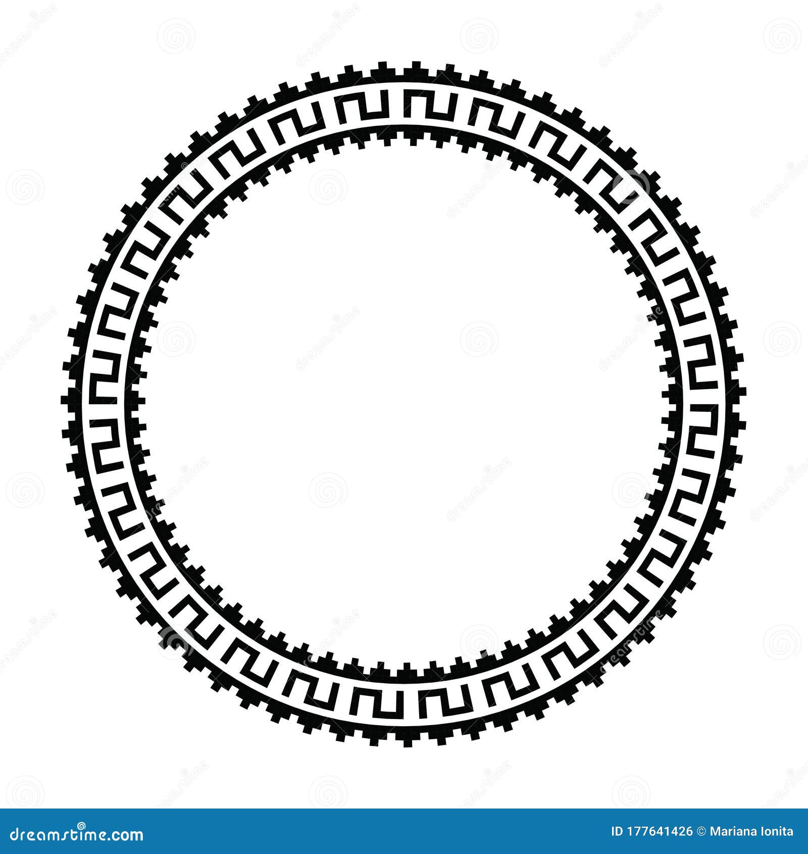 Geometric round frame stock vector. Illustration of geometric - 177641426