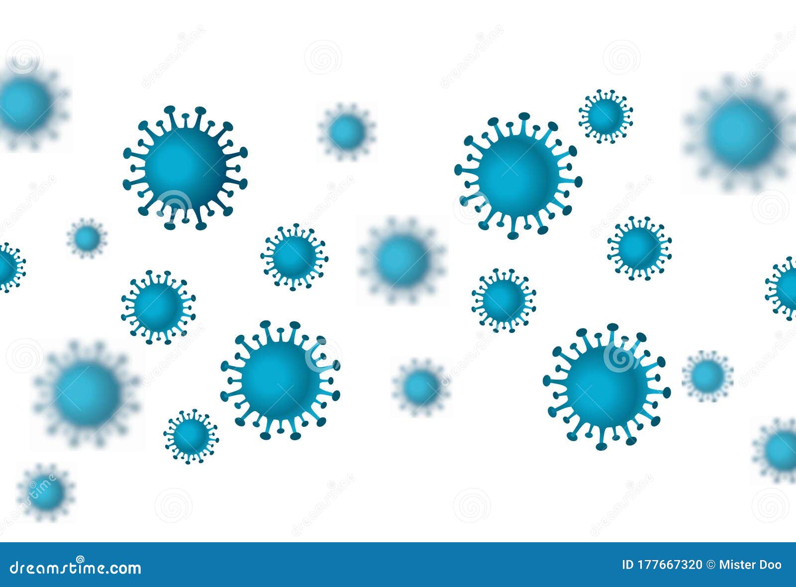 Virus Bacteria in White Background. Bacteria Flu Background Stock ...
