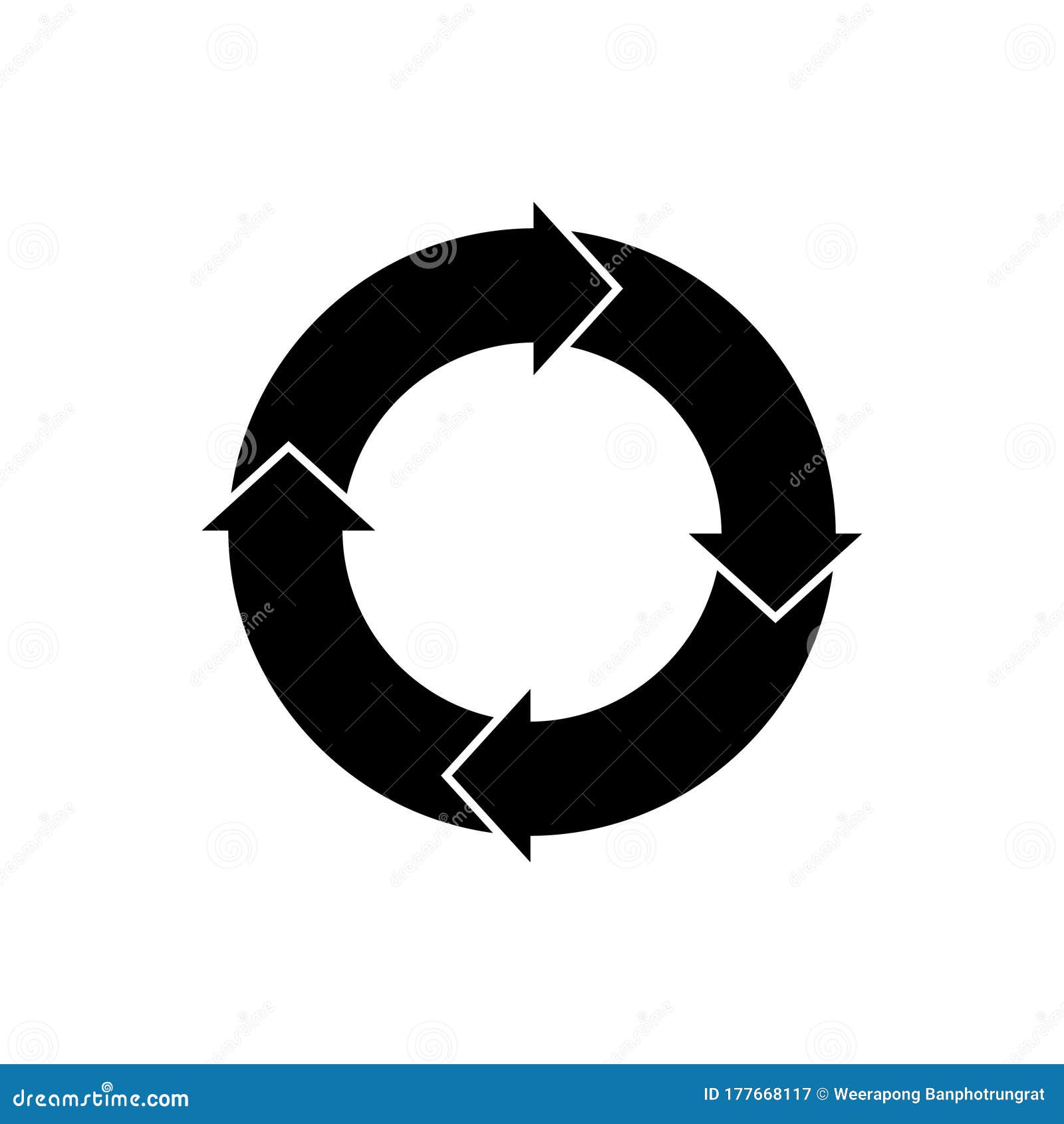 The Diagram with the Cycle Sign Stock Vector - Illustration of round ...