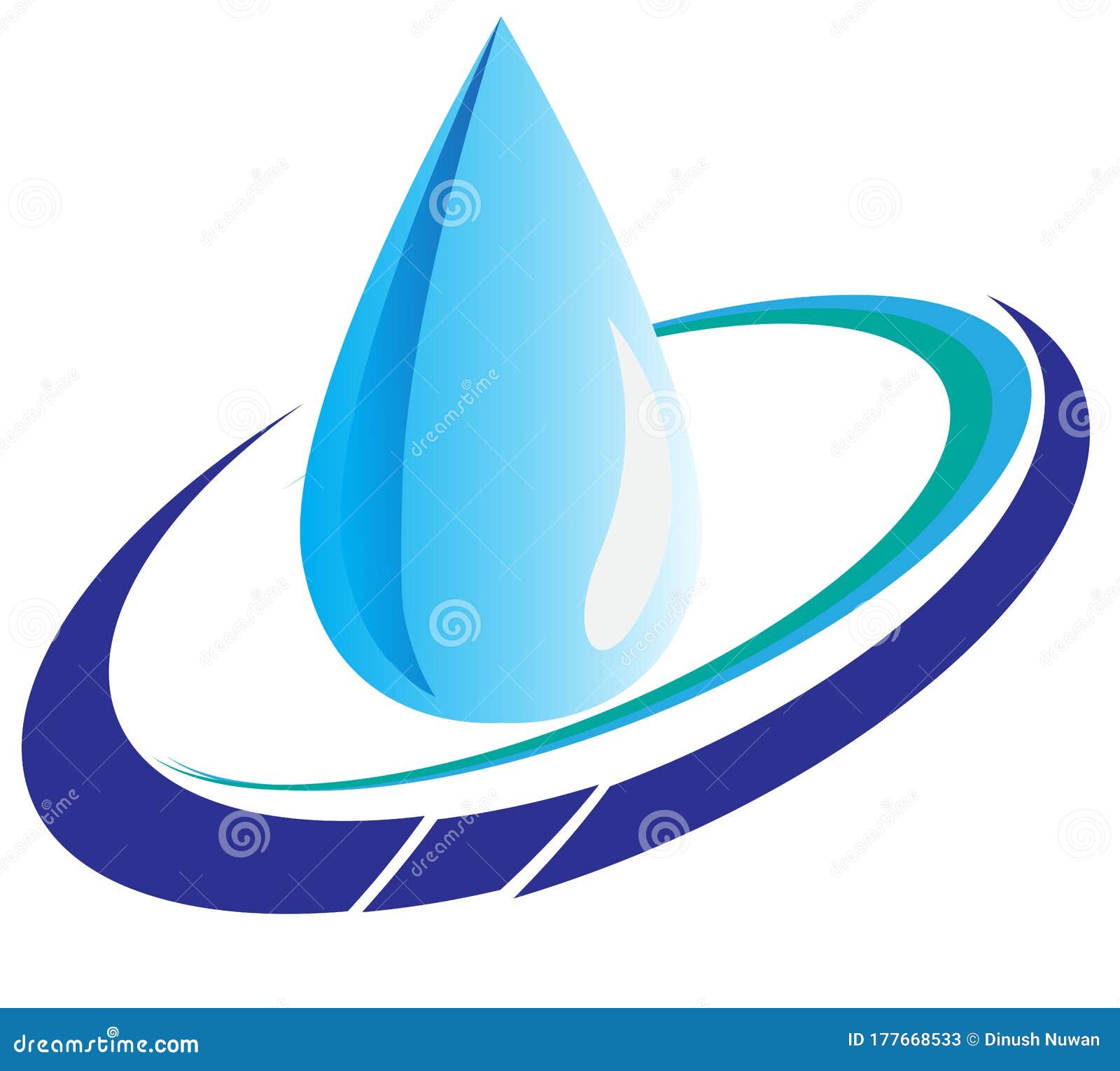 Print Water Ripples Logo Blu Stock Vector - Illustration of drop, color ...