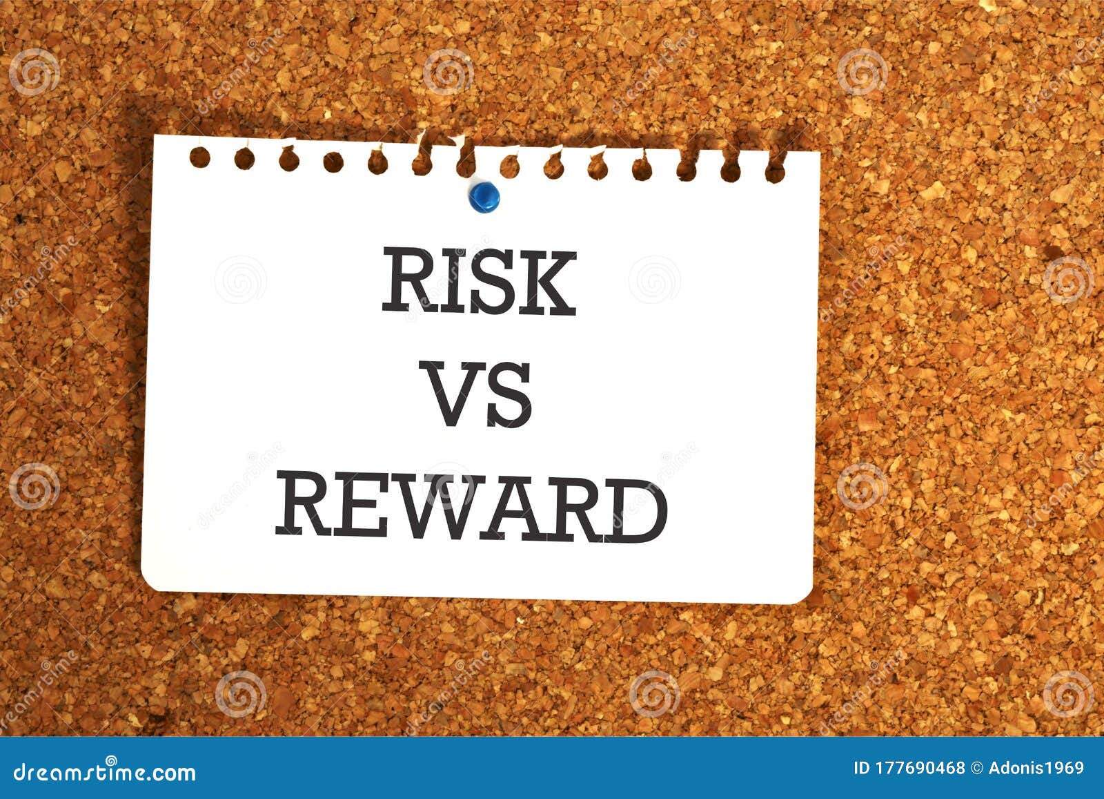 Risk vs rewards on paper stock photo. Image of investment - 177690468